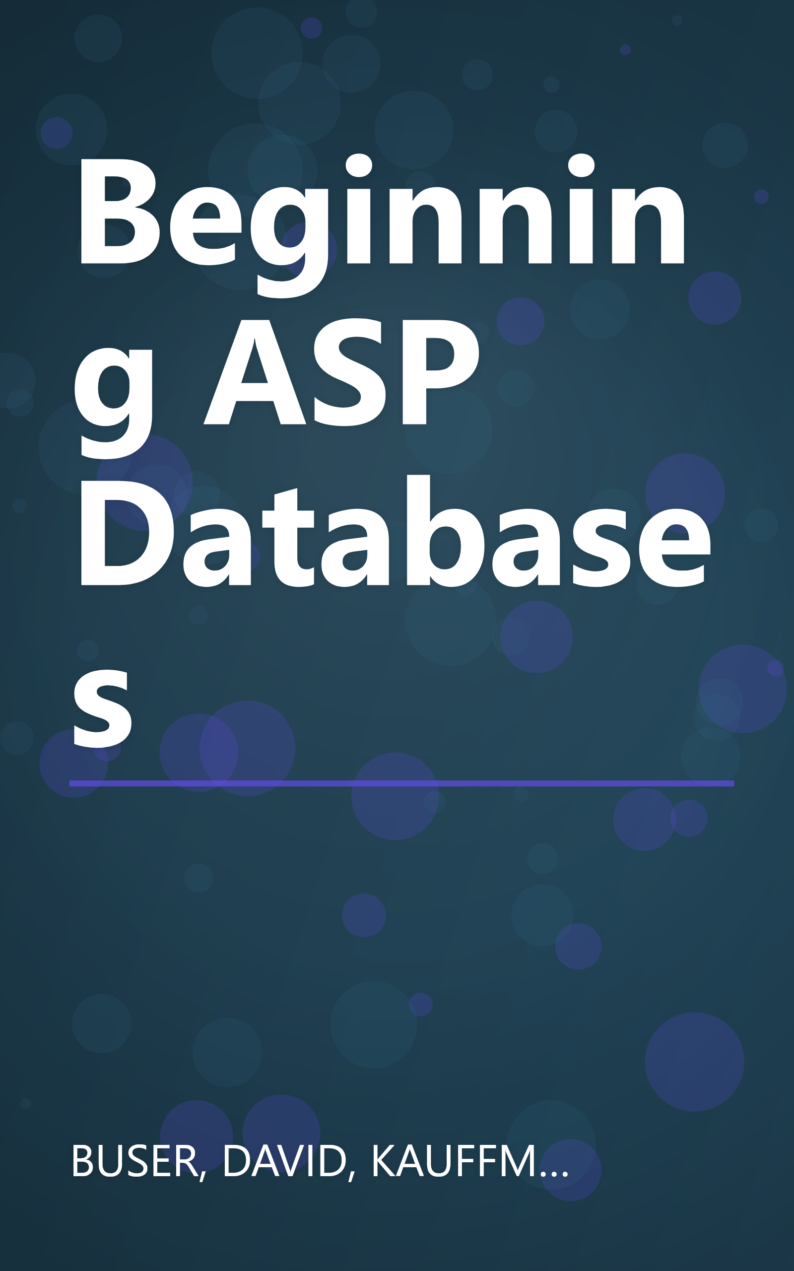 Beginning ASP Databases book cover