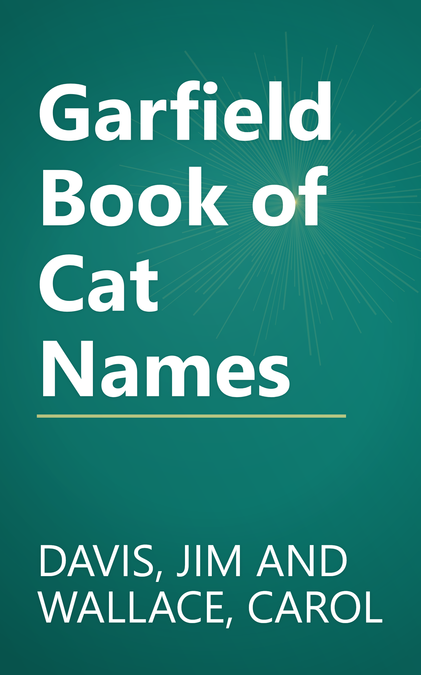Garfield Book of Cat Names book cover