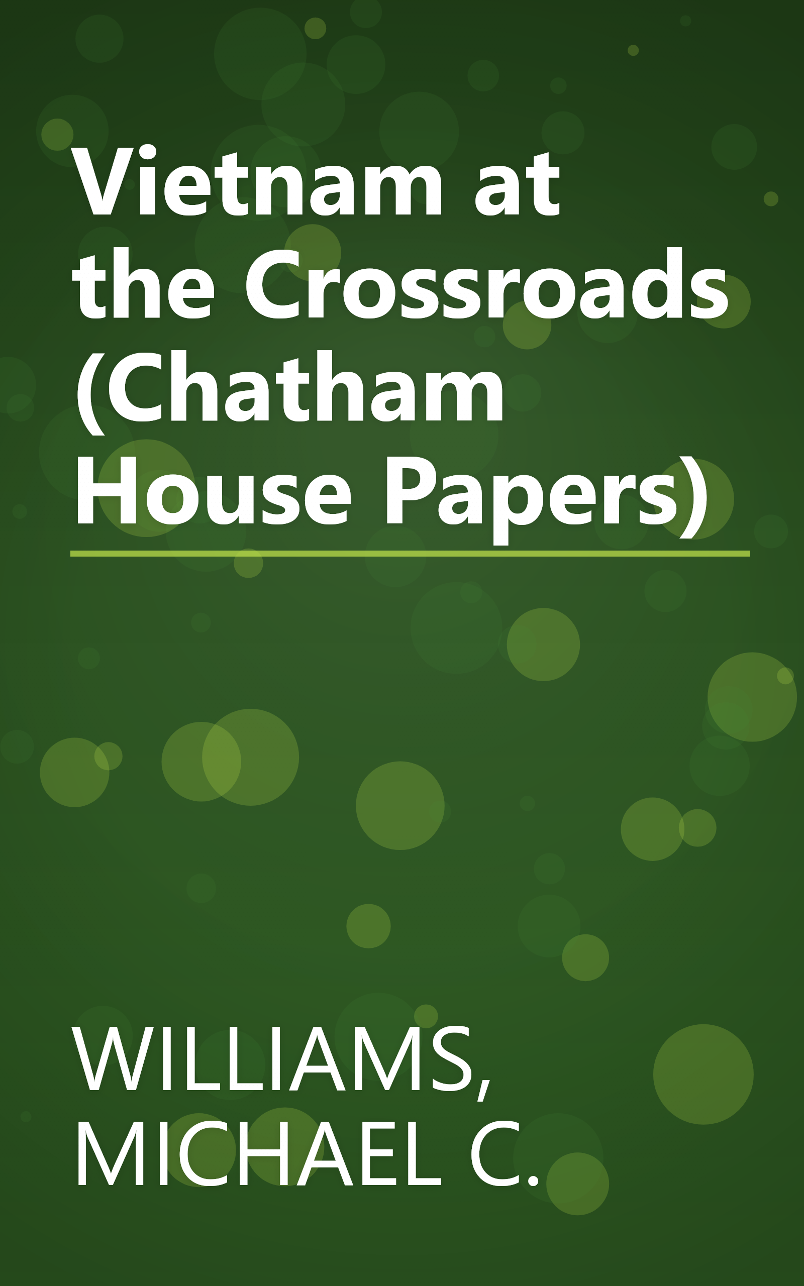 Vietnam at the Crossroads (Chatham House Papers) book cover