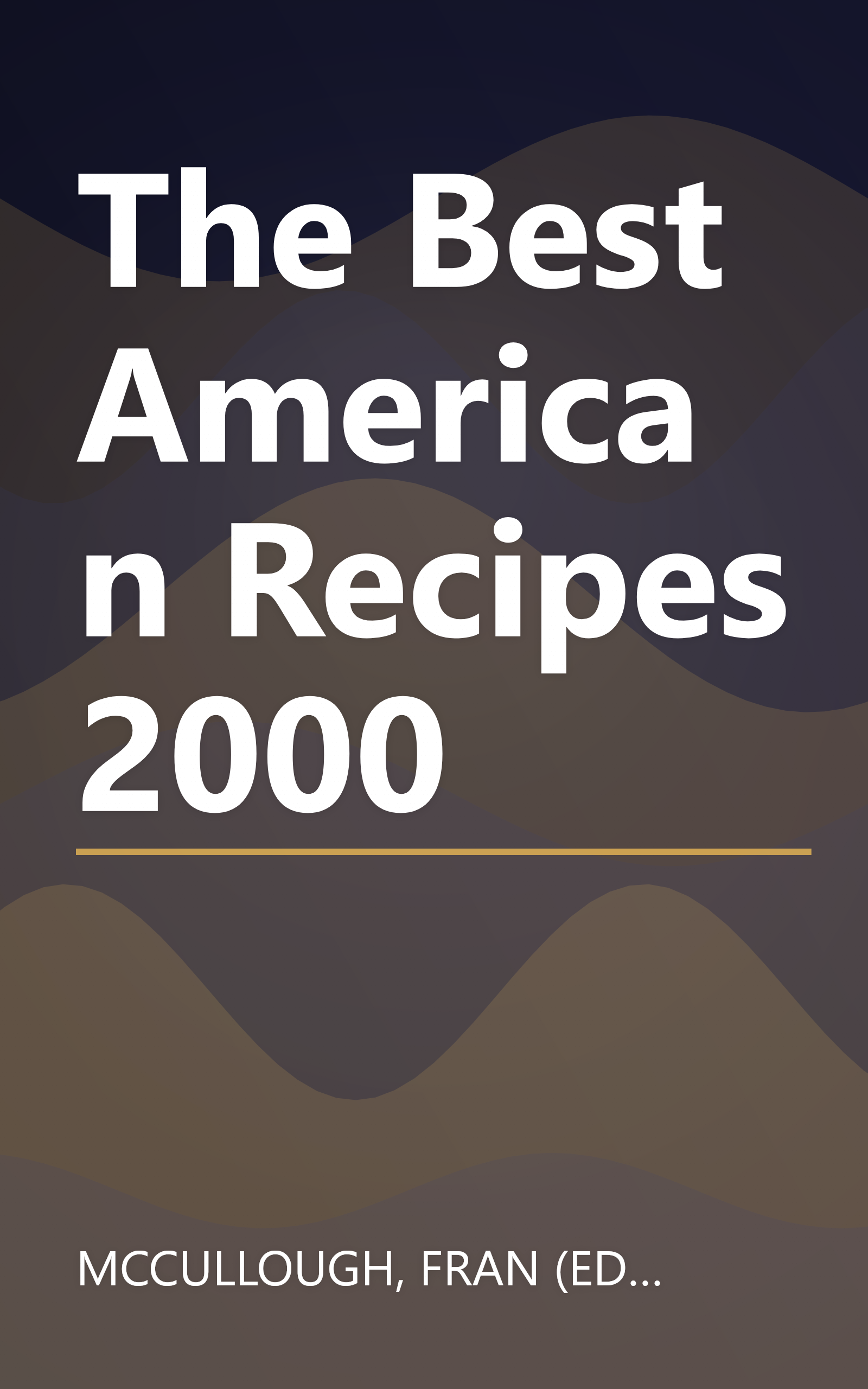 The Best American Recipes 2000 book cover