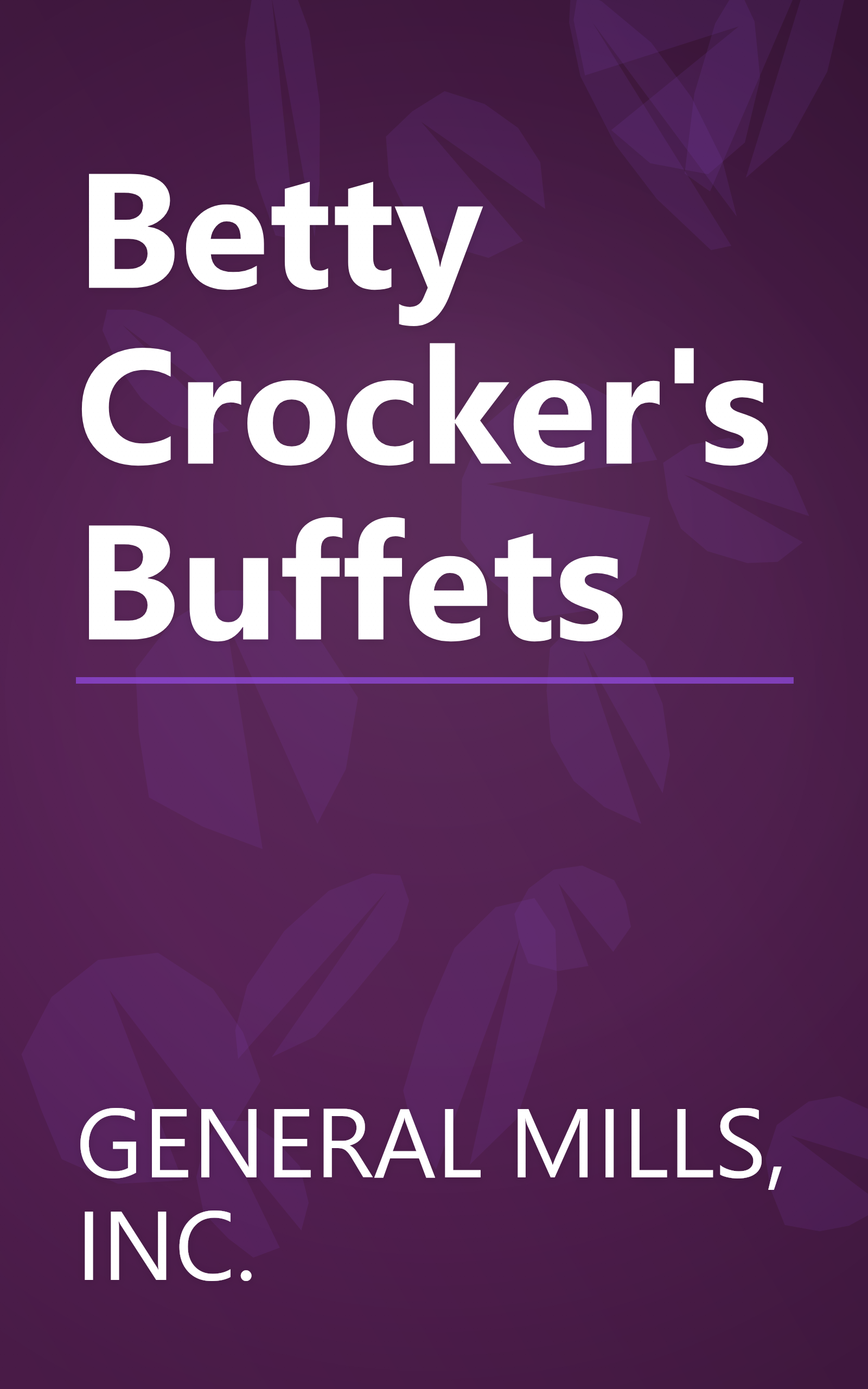 Betty Crocker's Buffets book cover