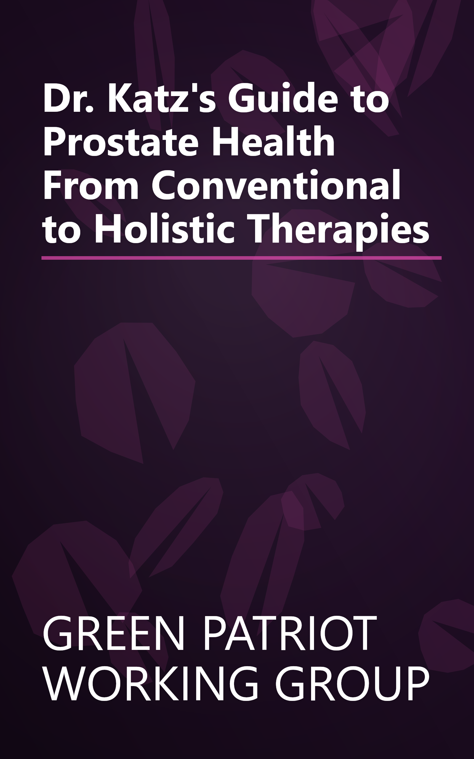 Dr. Katz's Guide to Prostate Health From Conventional to Holistic Therapies book cover