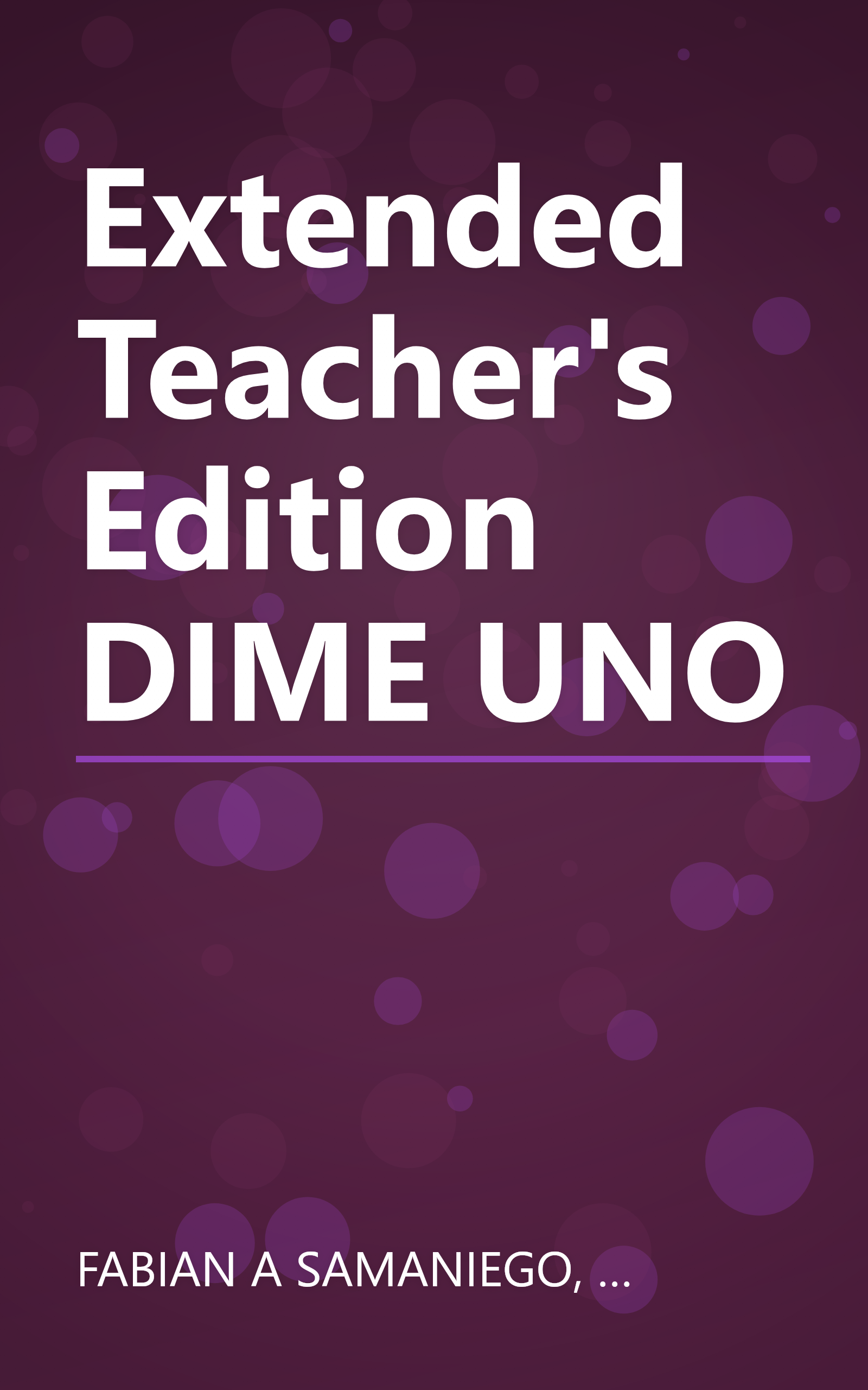 Extended Teacher's Edition DIME UNO book cover