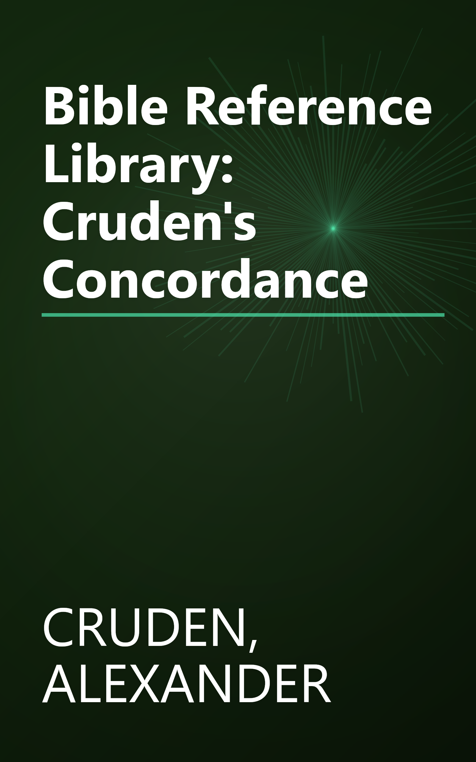 Bible Reference Library: Cruden's Concordance book cover