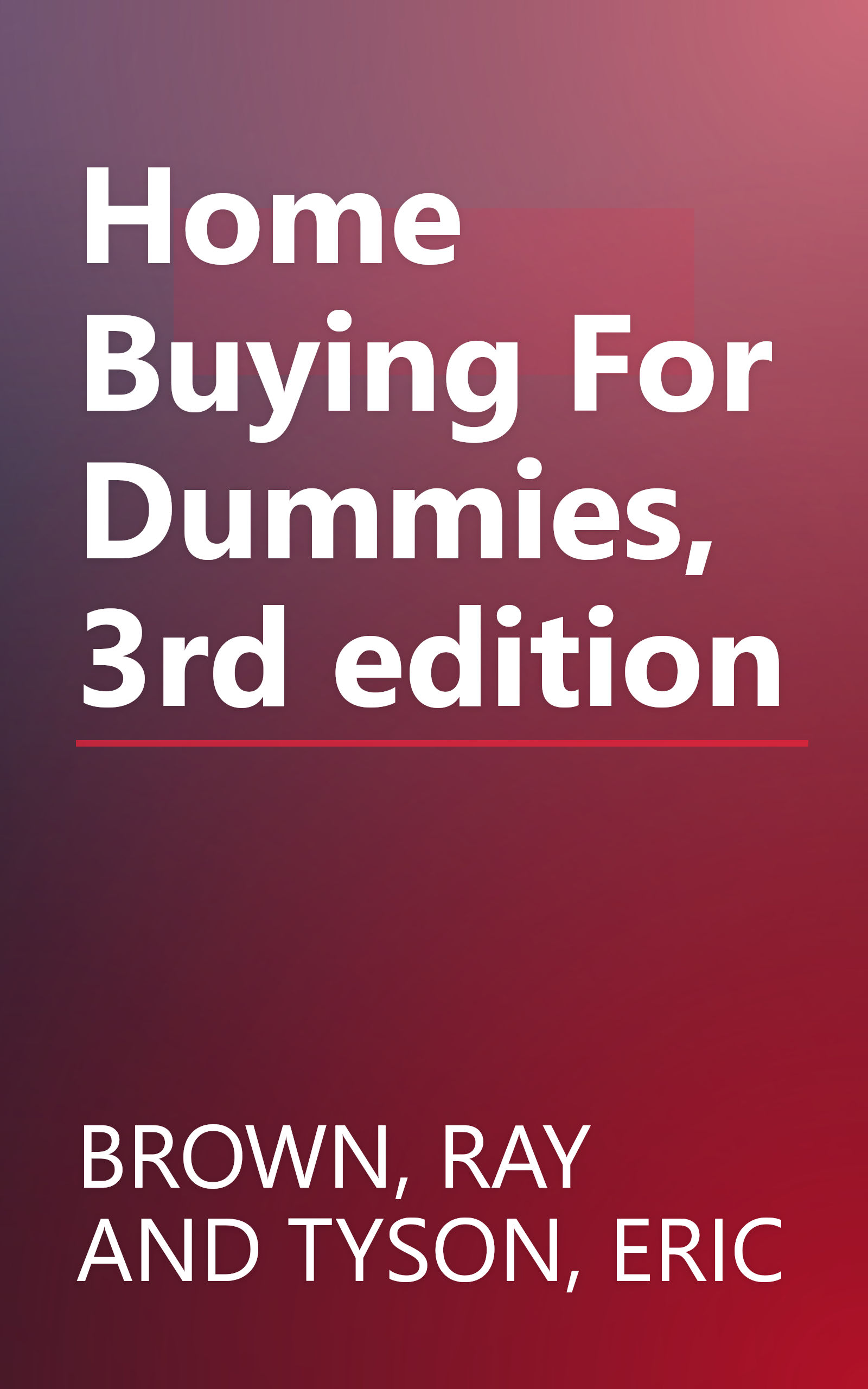 Home Buying For Dummies, 3rd edition book cover