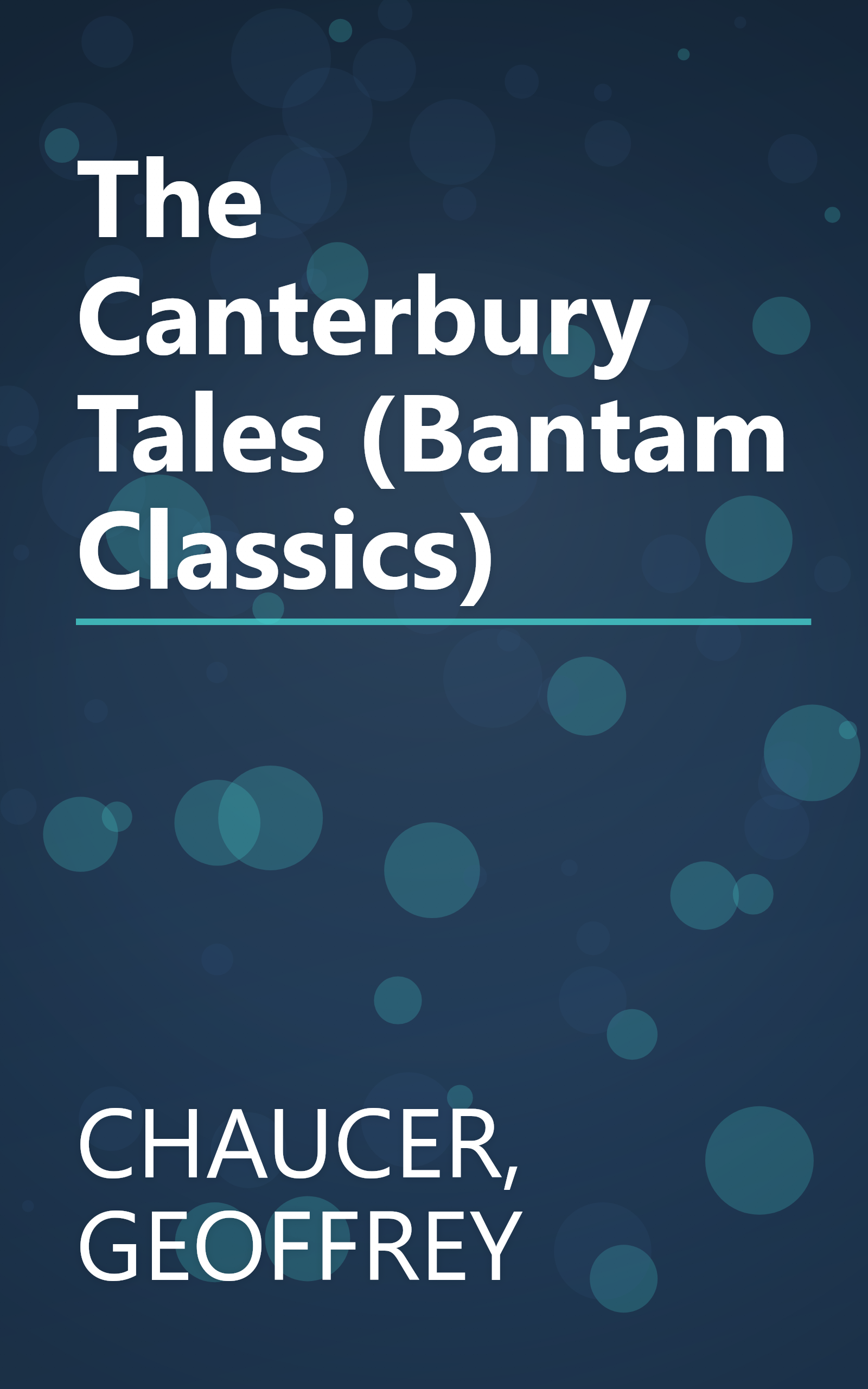 The Canterbury Tales (Bantam Classics) book cover