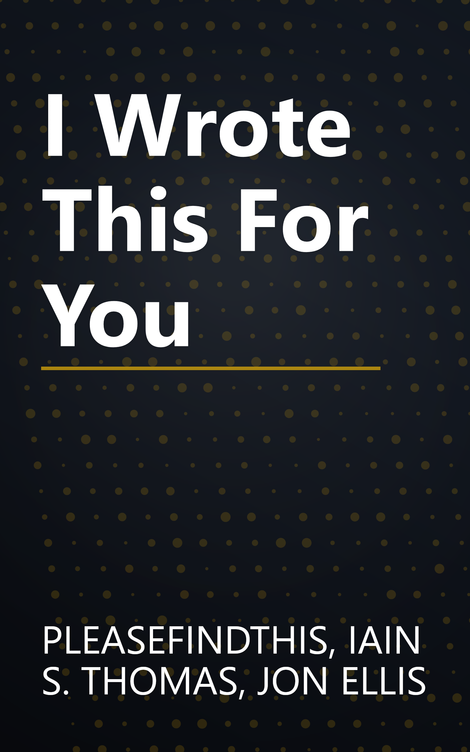 I Wrote This For You book cover