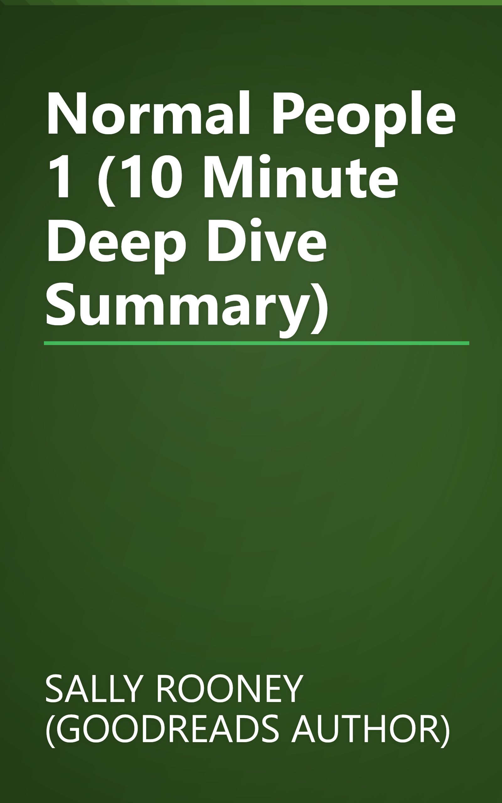 Normal People 1 (10 Minute   Deep Dive Summary) book cover