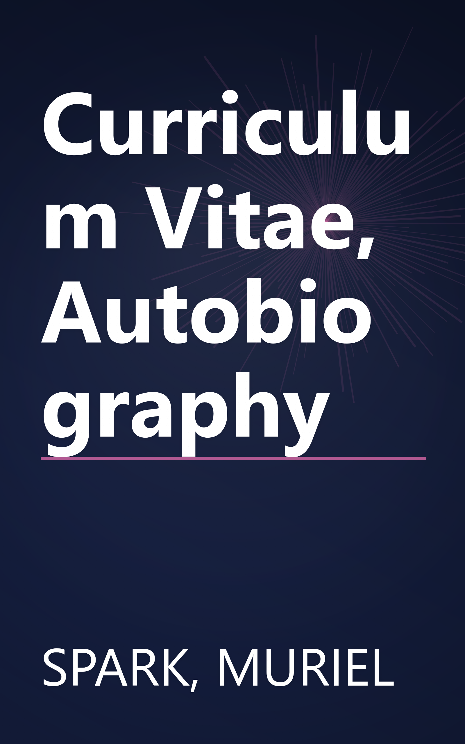 Curriculum Vitae, Autobiography book cover