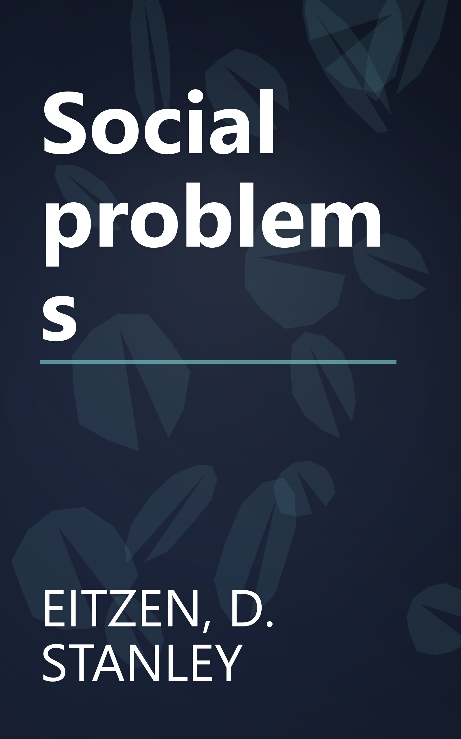 Social problems book cover