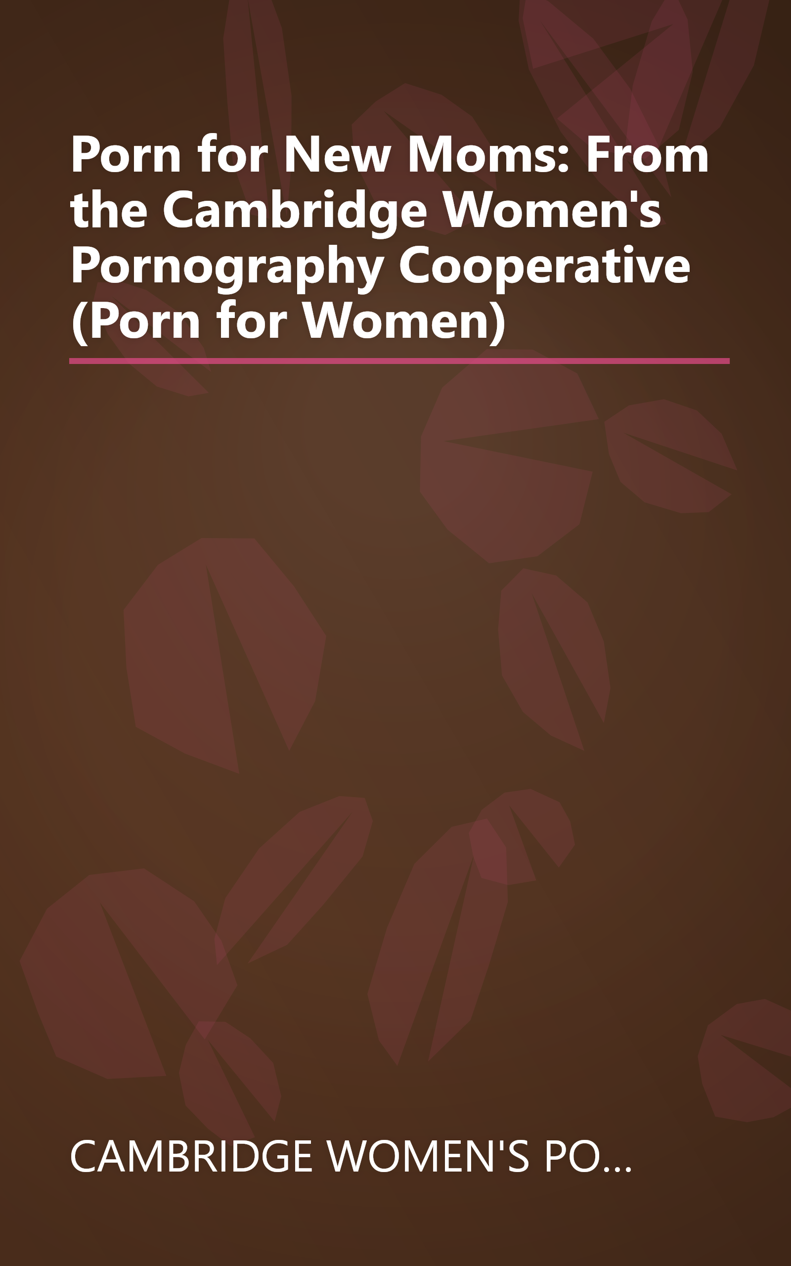 Porn for New Moms: From the Cambridge Women's Pornography Cooperative (Porn for Women) book cover