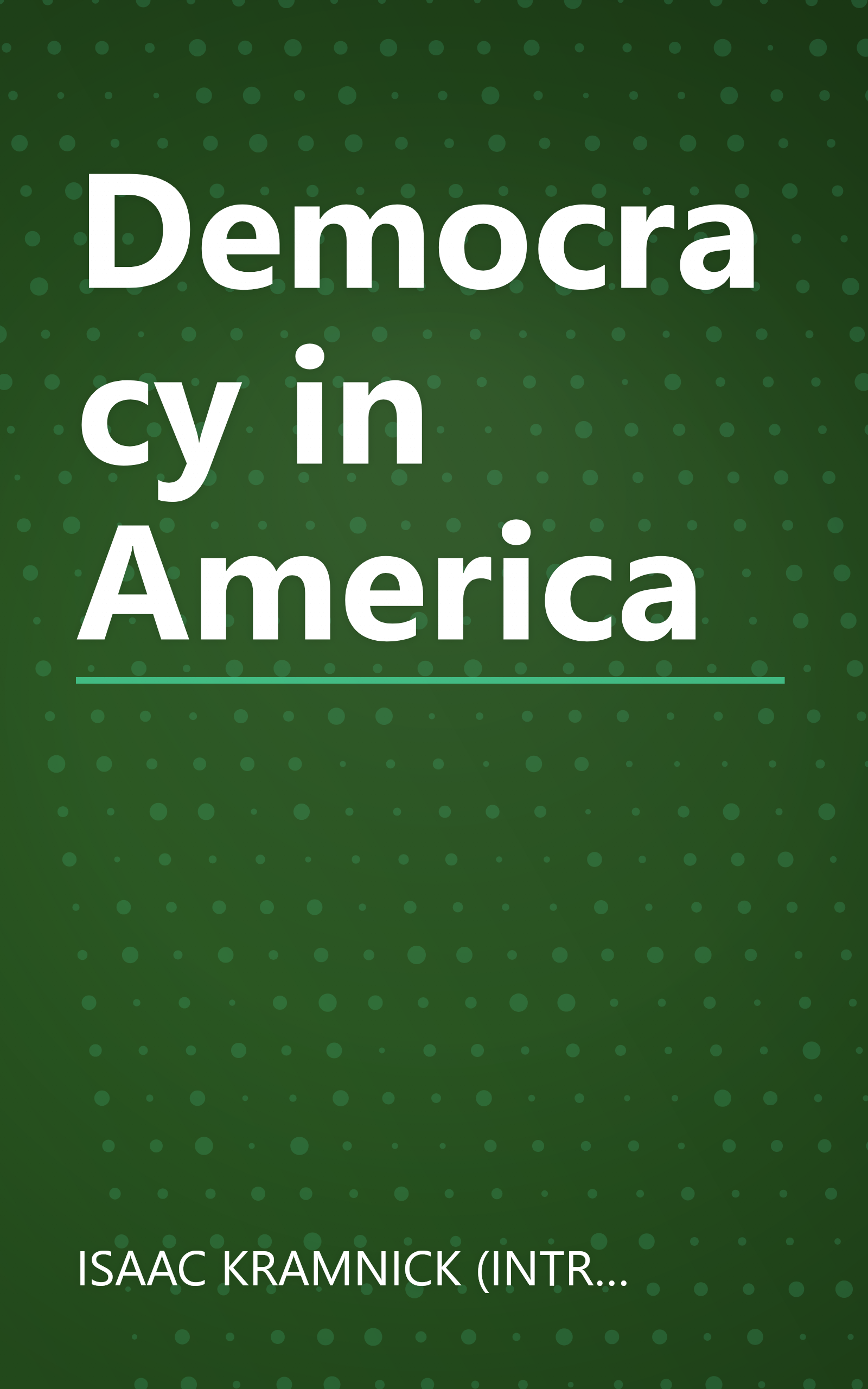Democracy in America book cover
