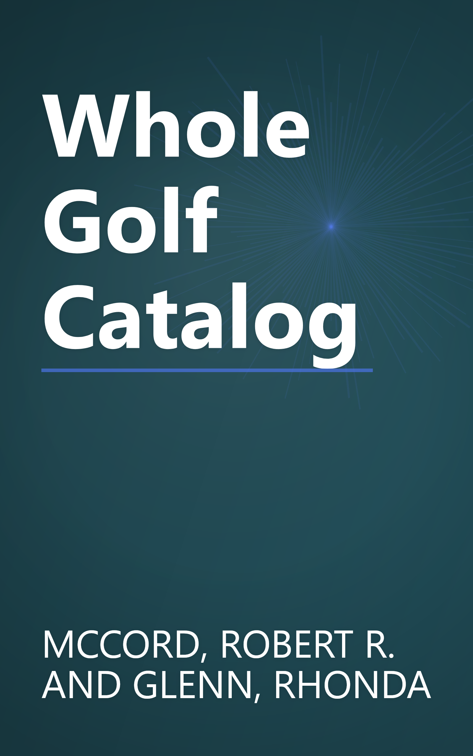 Whole Golf Catalog book cover