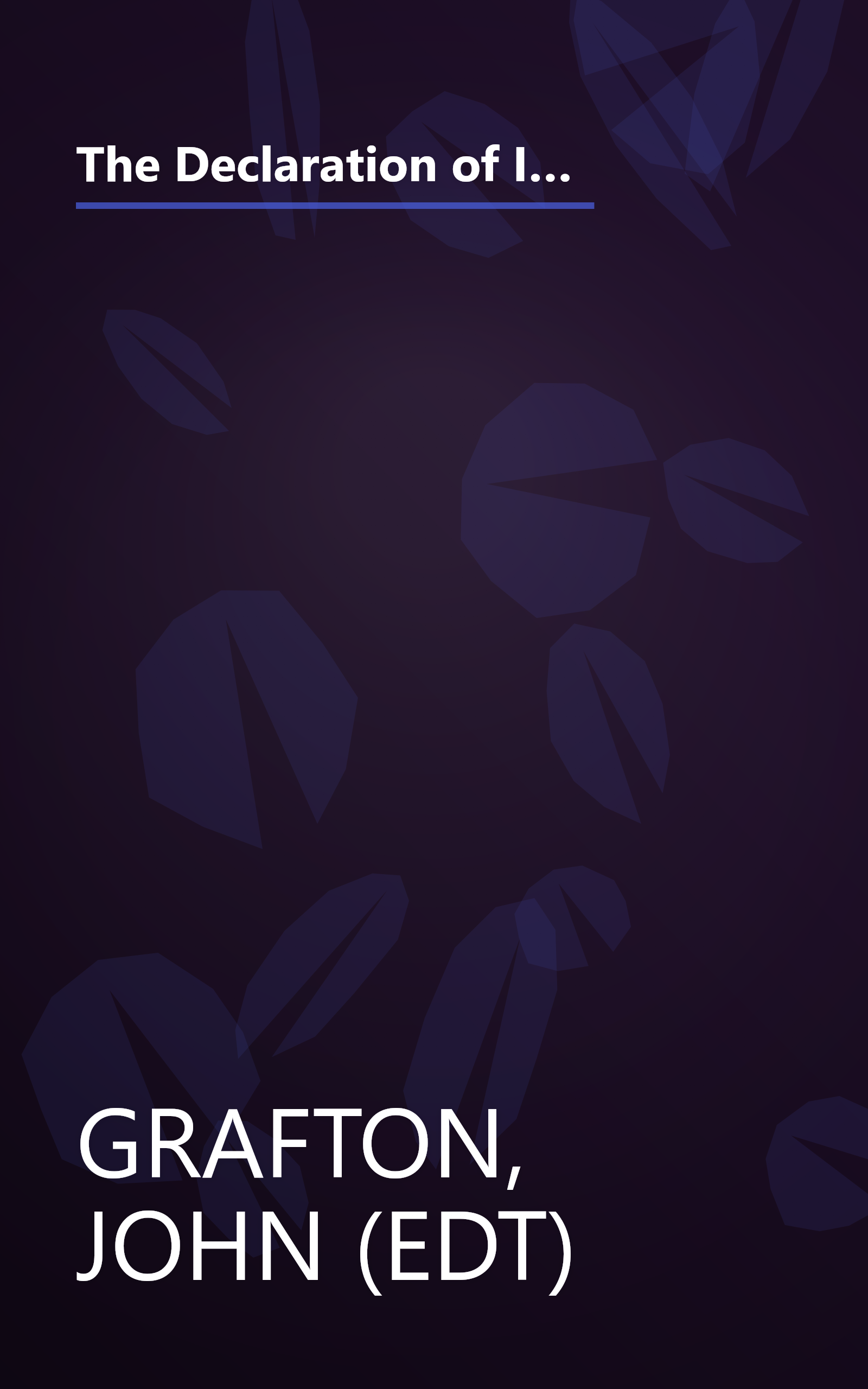 The Declaration of Independence and Other Great Documents of American History 1775-1865 (Dover Thrift Editions) book cover