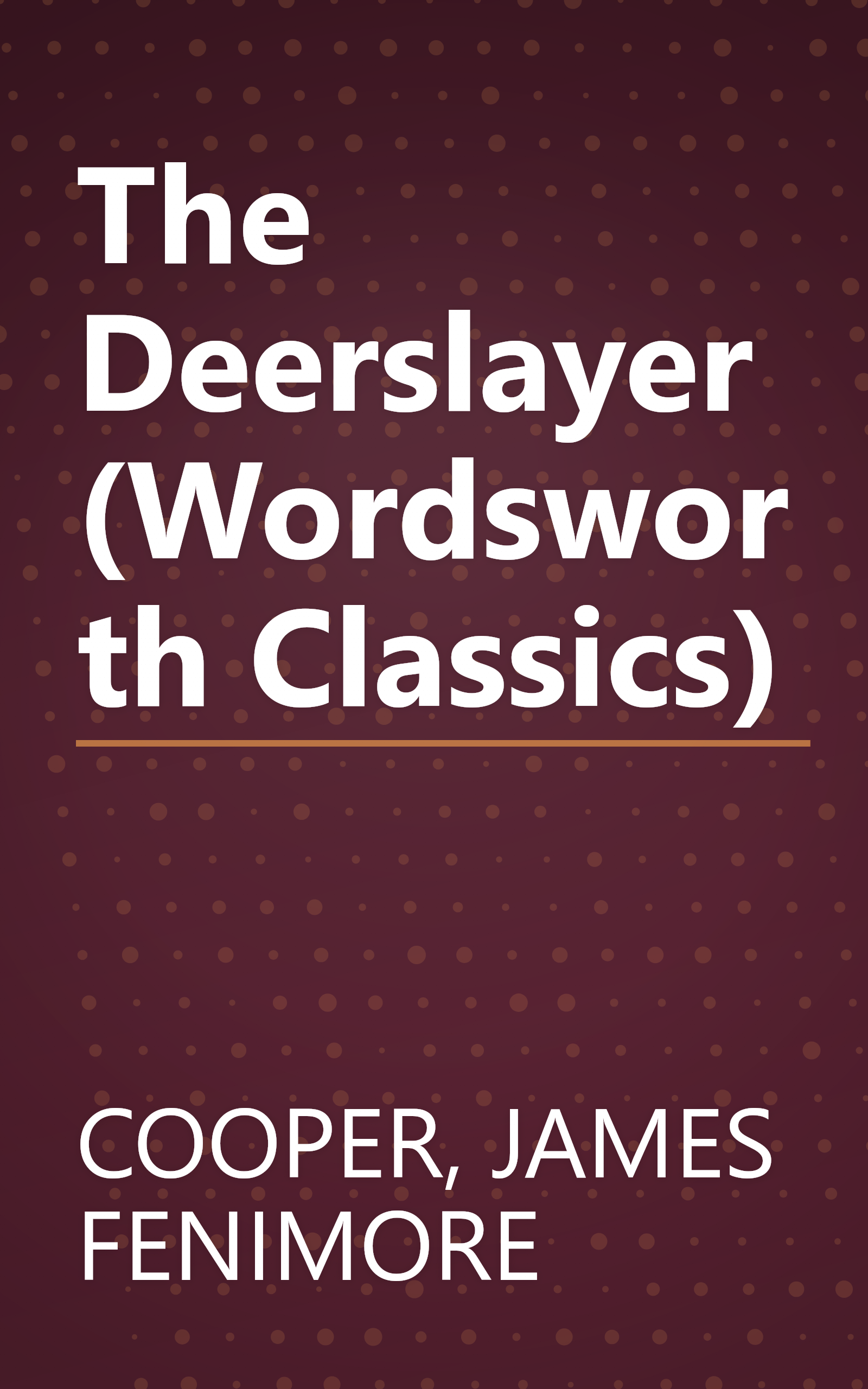 The Deerslayer (Wordsworth Classics) book cover
