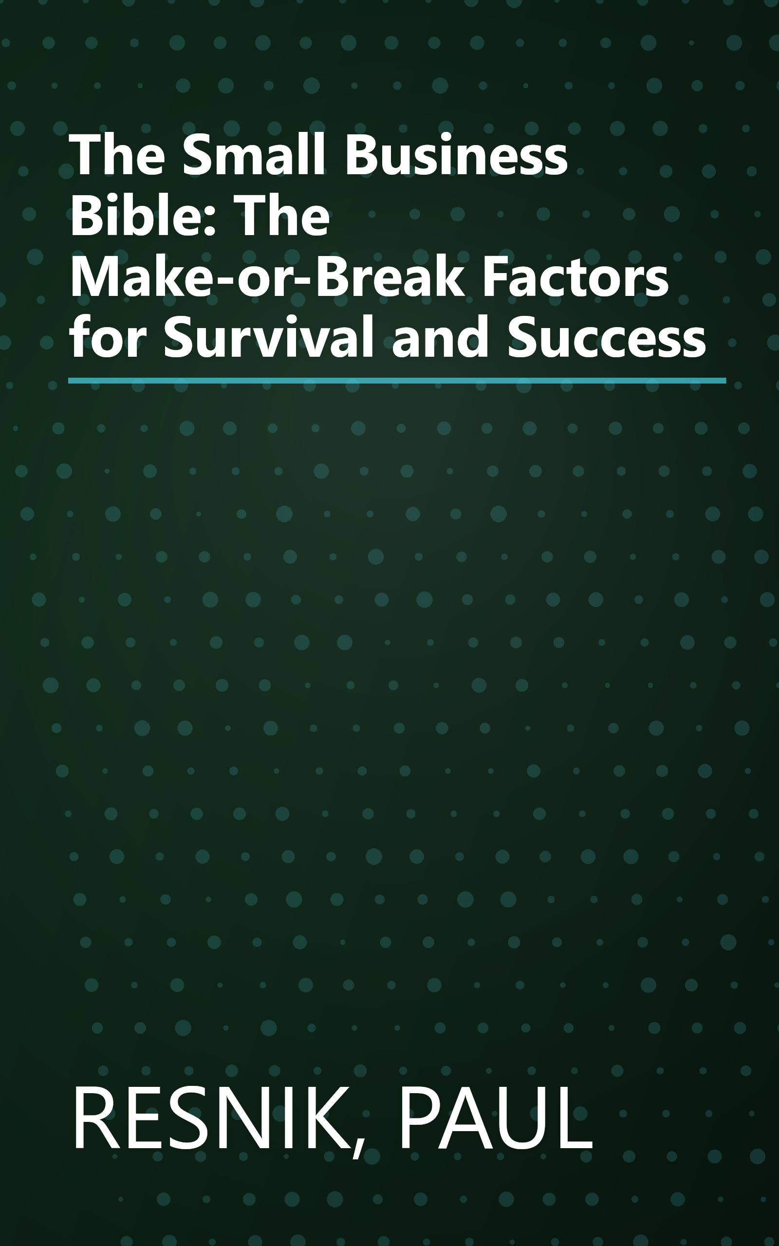 The Small Business Bible: The Make-or-Break Factors for Survival and Success book cover
