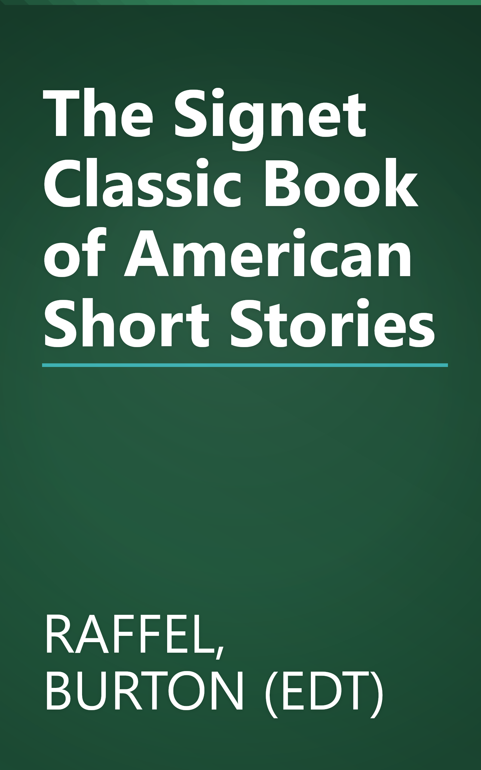 The Signet Classic Book of American Short Stories book cover
