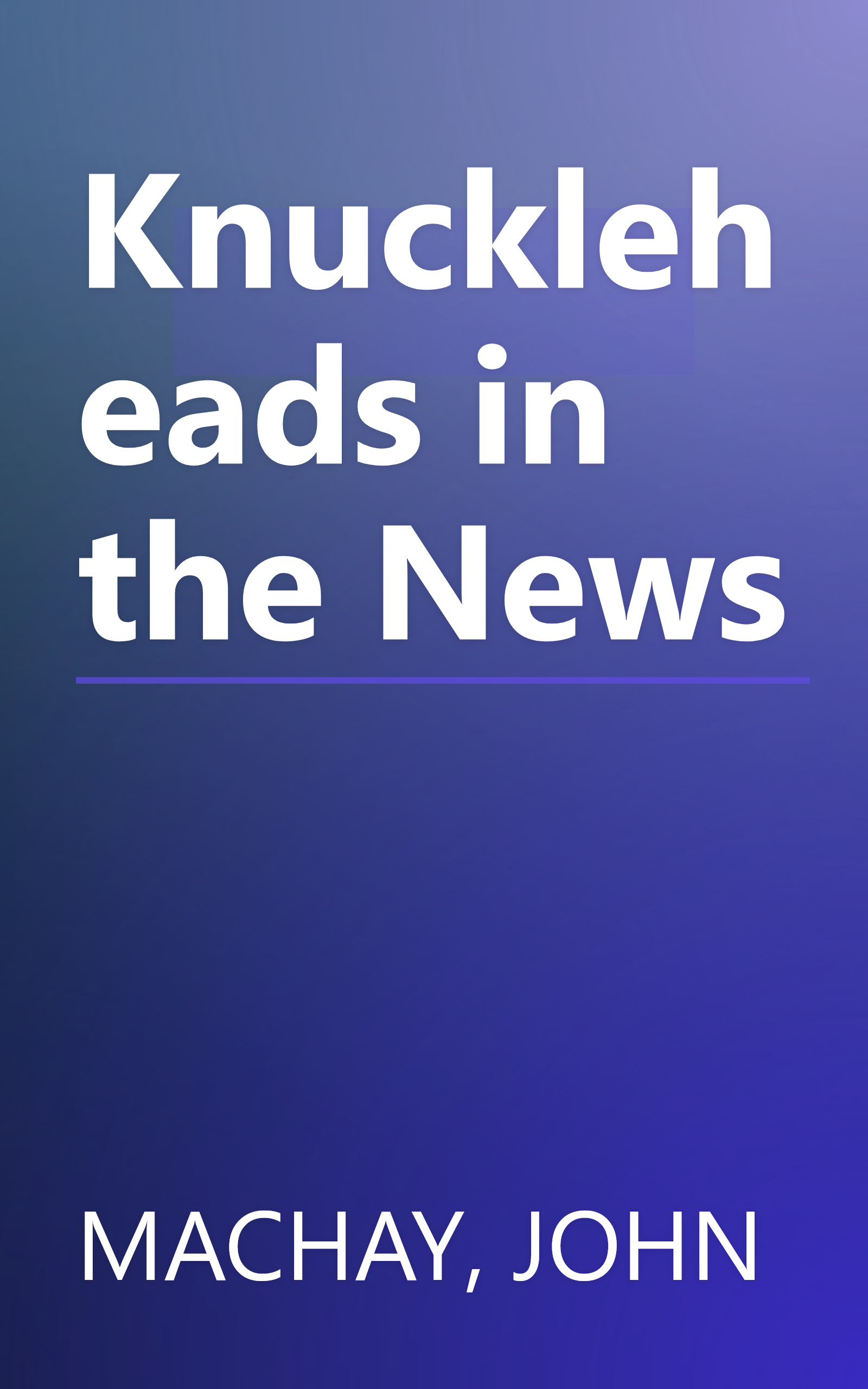 Knuckleheads in the News book cover