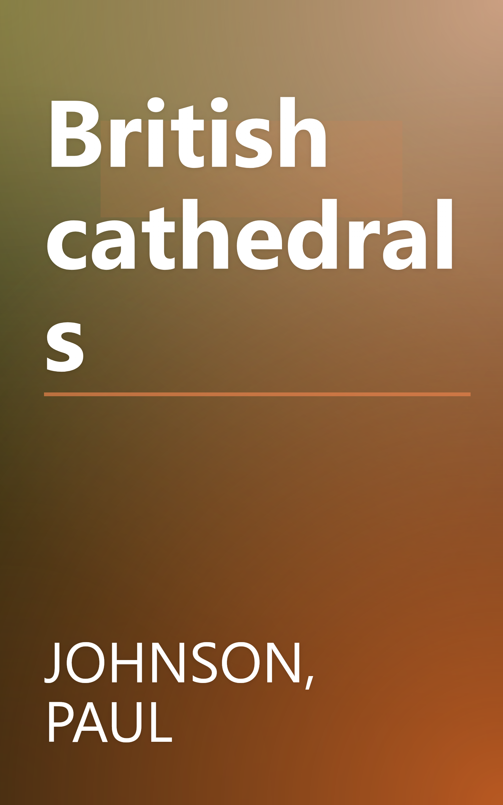 British cathedrals book cover