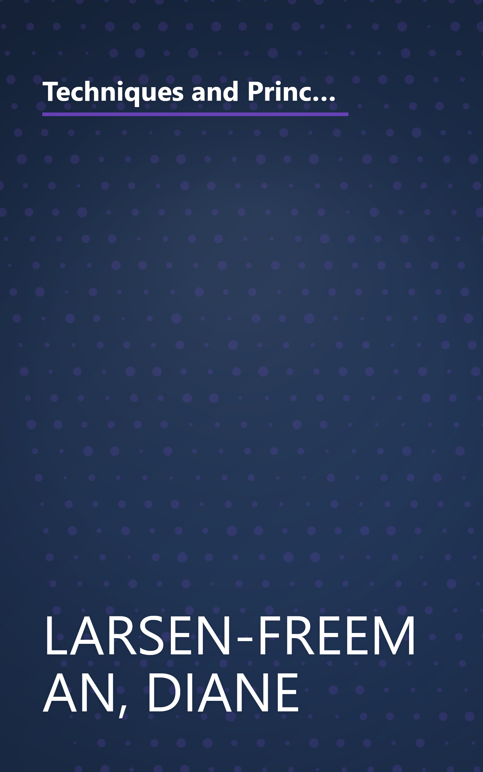 Techniques and Principles in Teaching English (Teaching Techniques in English as a Second Language) (Spanish Edition) book cover