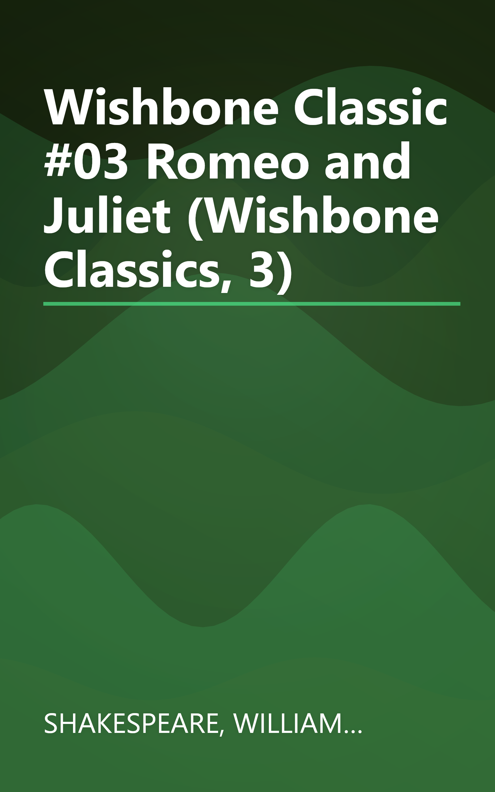 Wishbone Classic #03 Romeo and Juliet (Wishbone Classics, 3) book cover