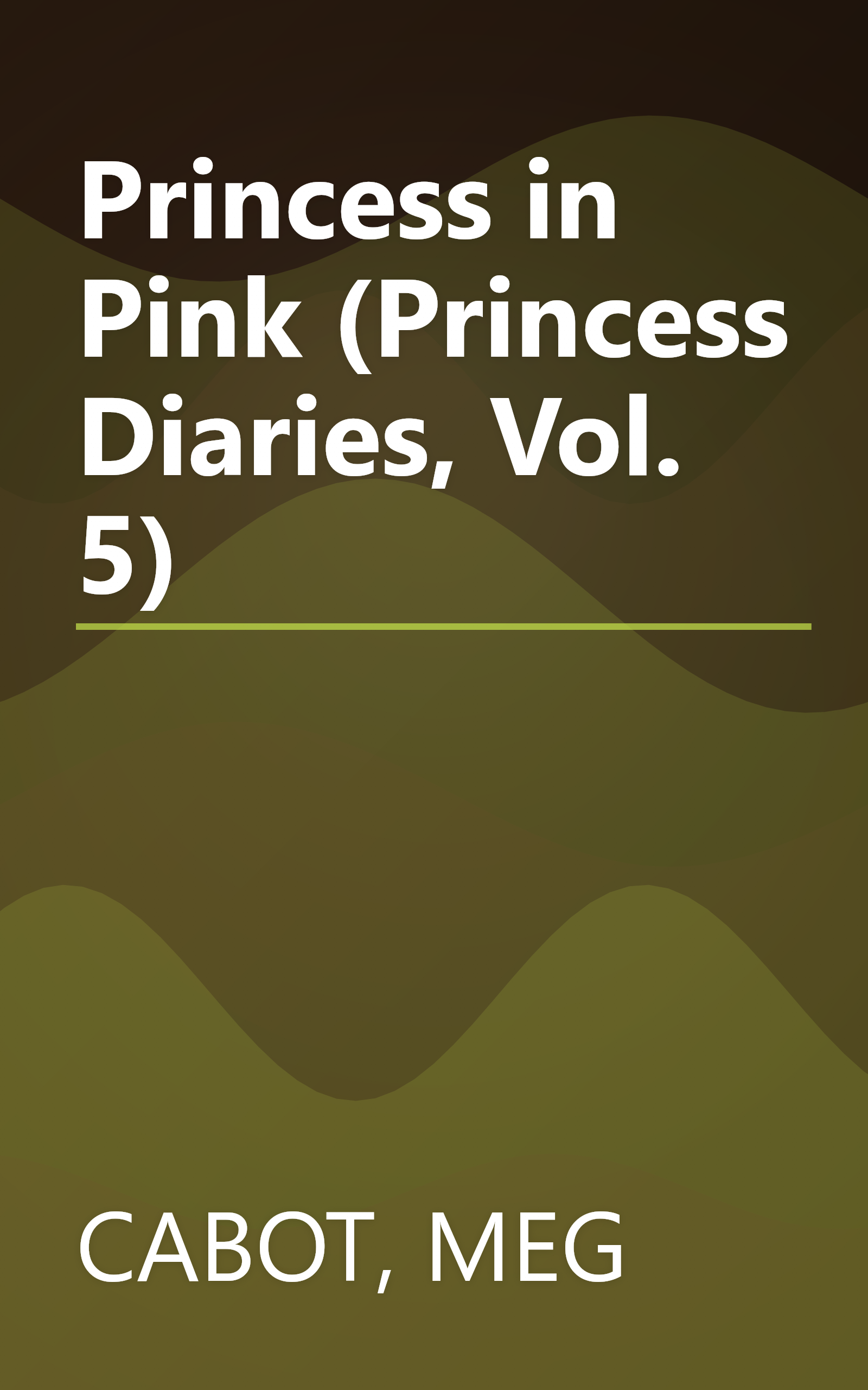 Princess in Pink (Princess Diaries, Vol. 5) book cover