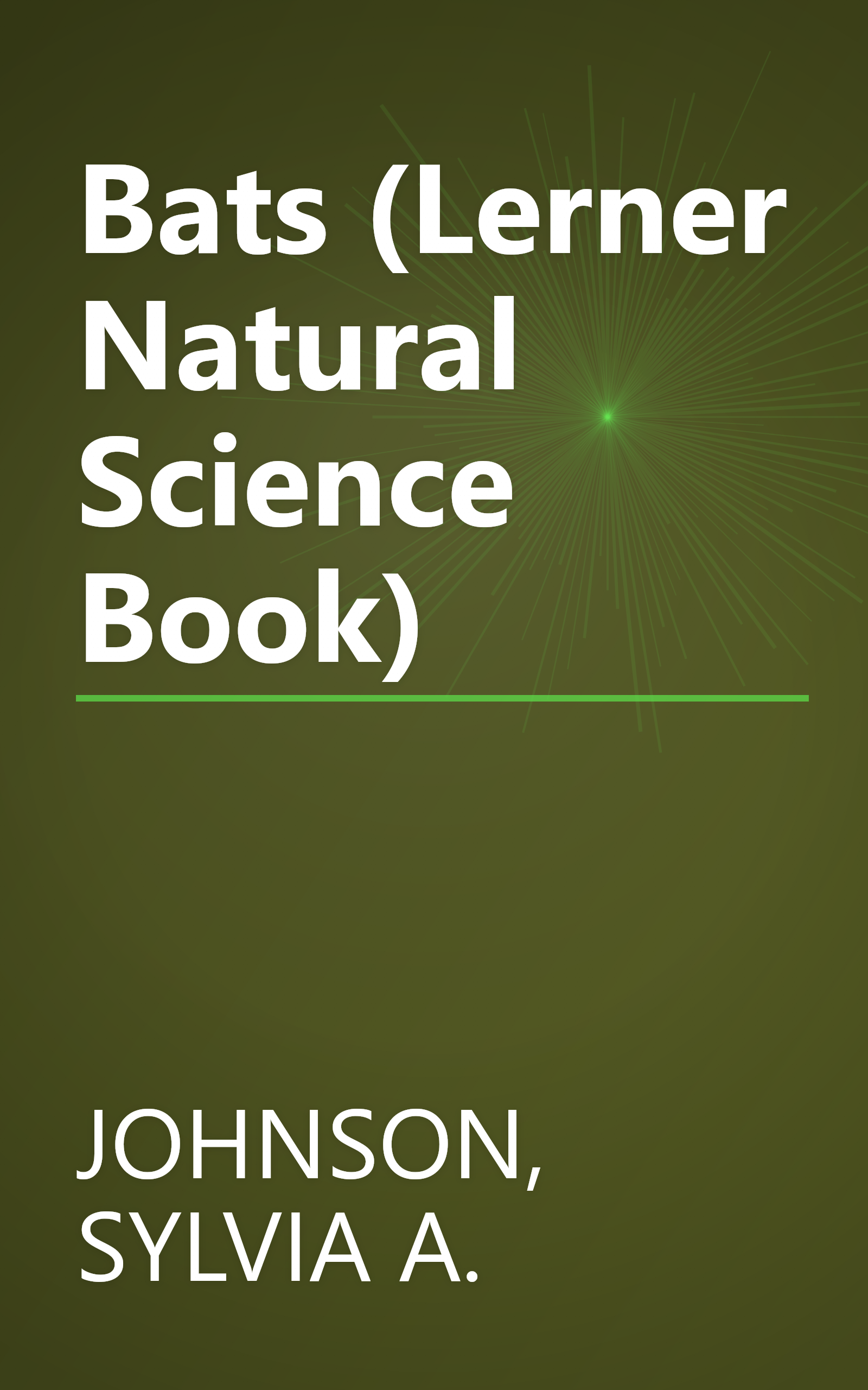 Bats (Lerner Natural Science Book) book cover