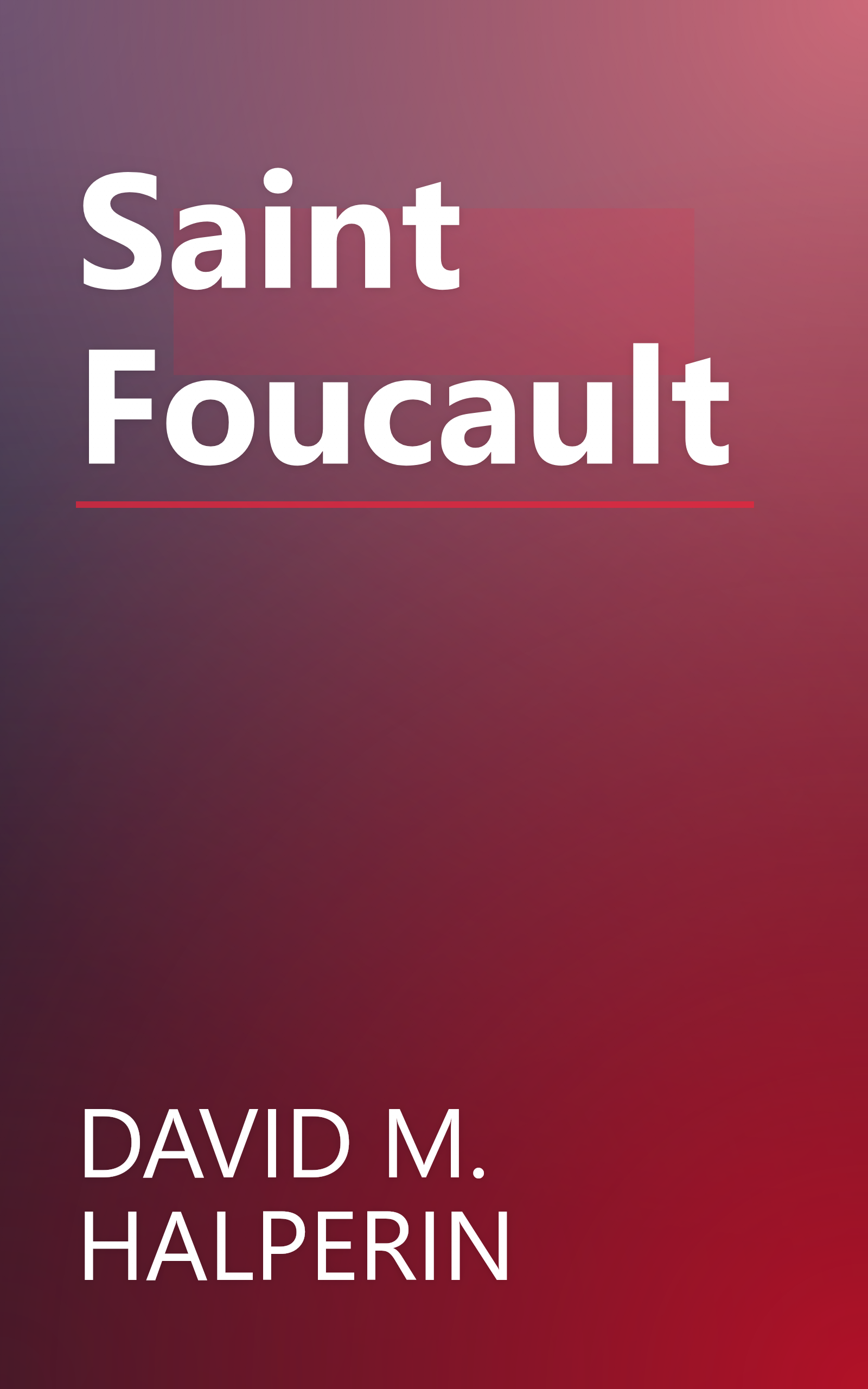 Saint Foucault book cover