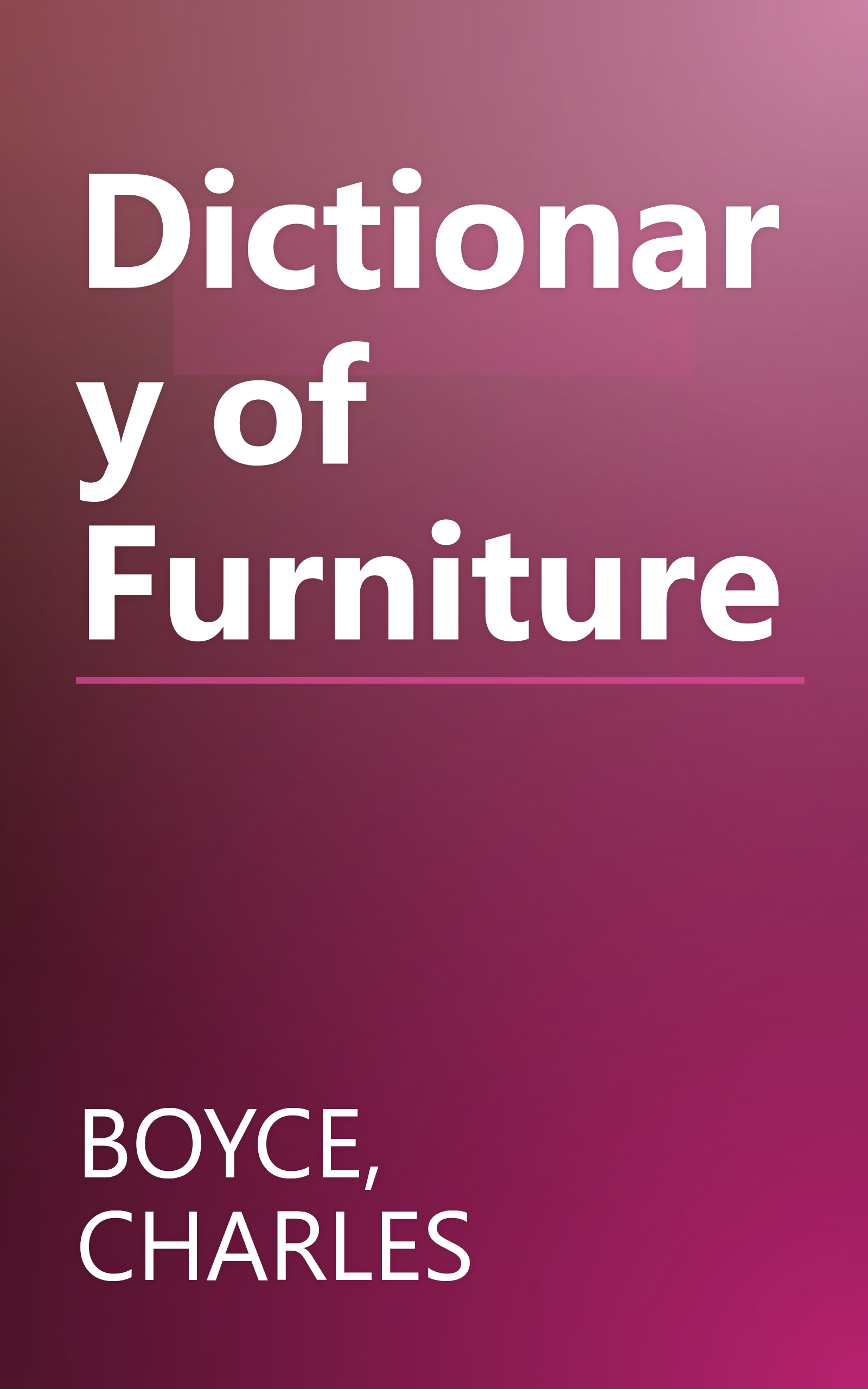 Dictionary of Furniture book cover