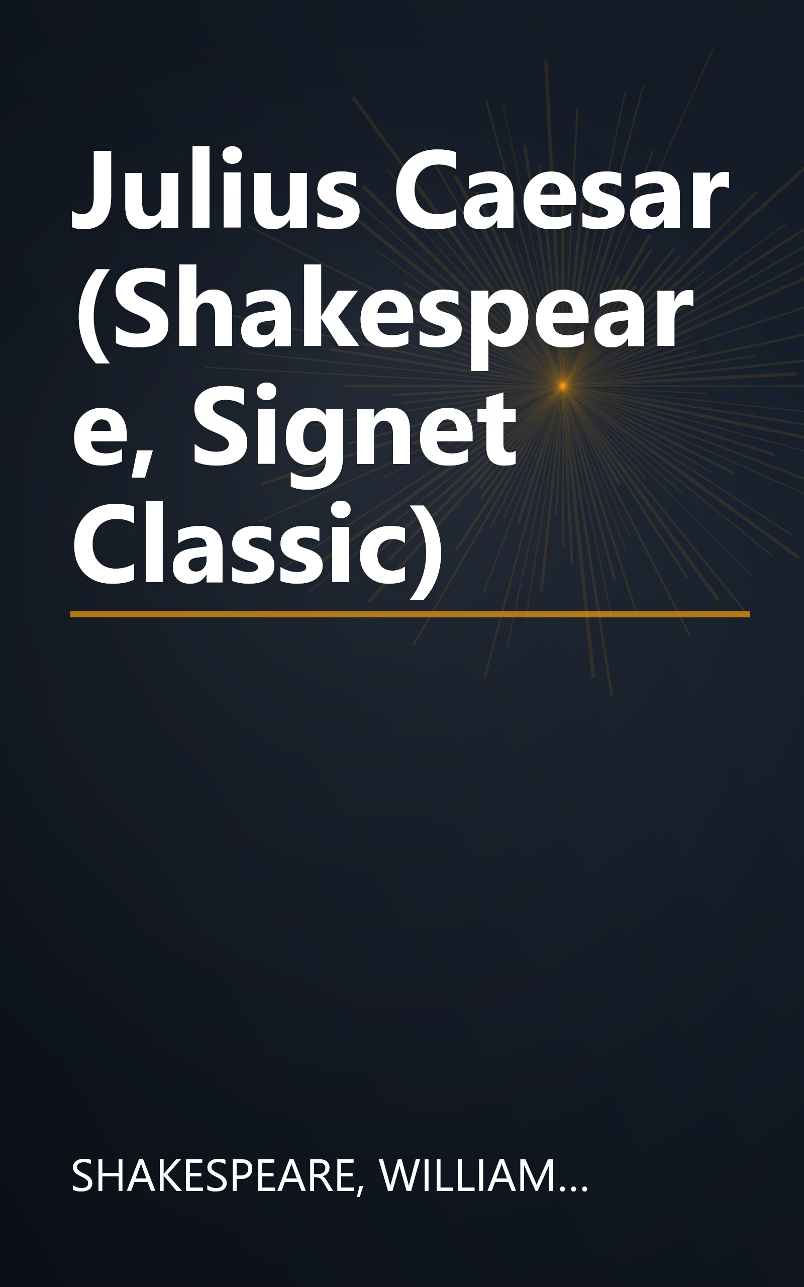 Julius Caesar (Shakespeare, Signet Classic) book cover