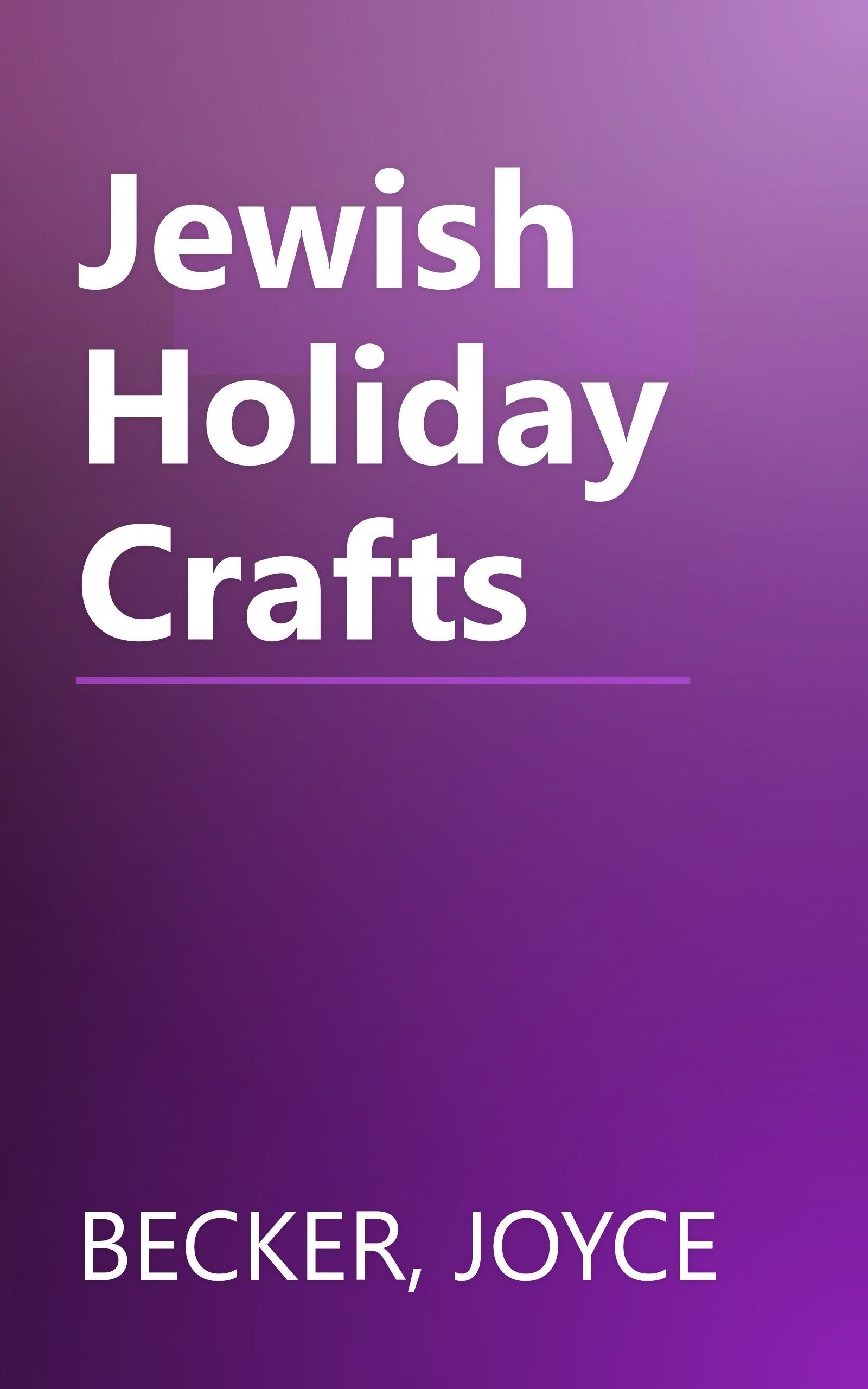 Jewish Holiday Crafts book cover