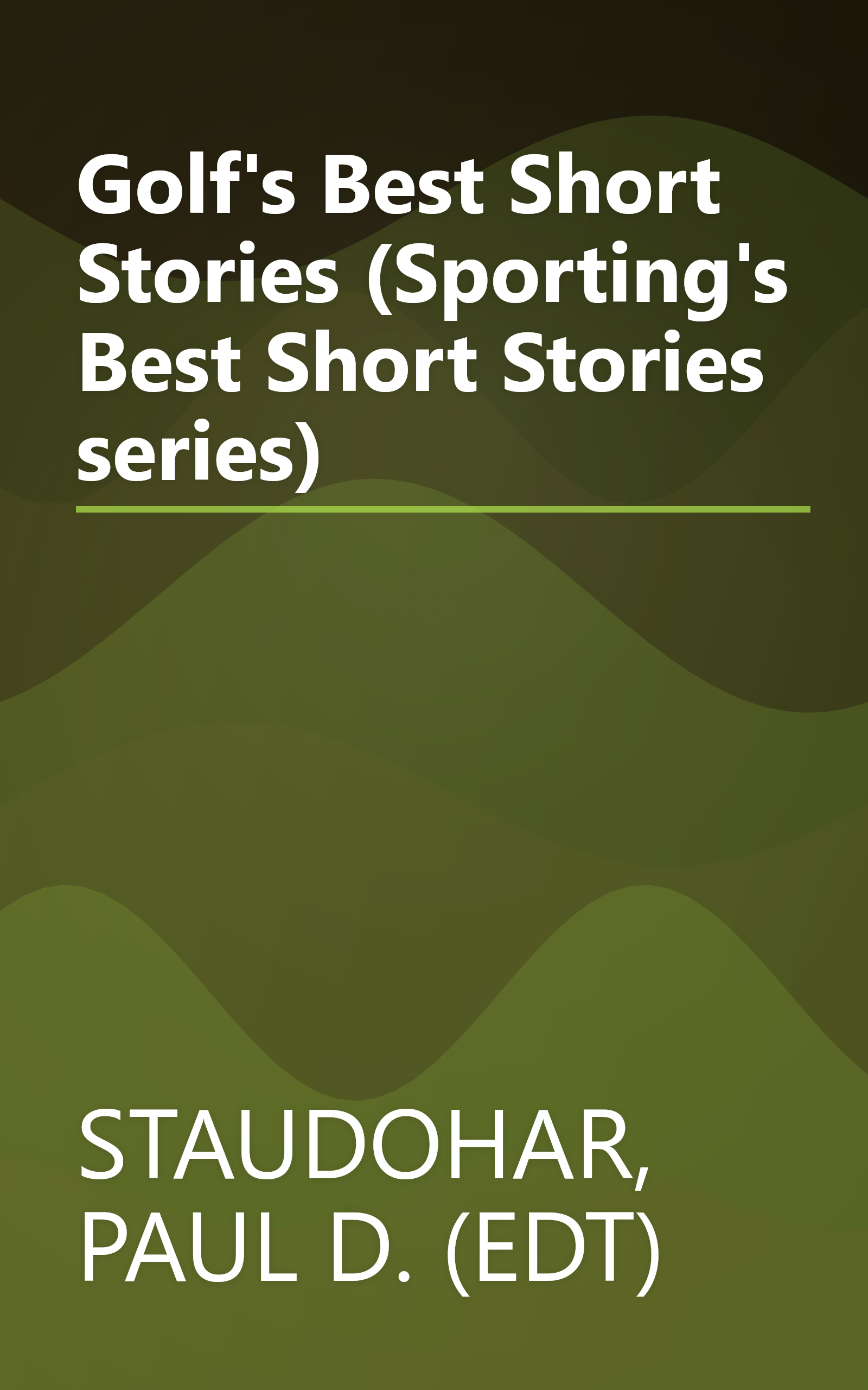 Golf's Best Short Stories (Sporting's Best Short Stories series) book cover