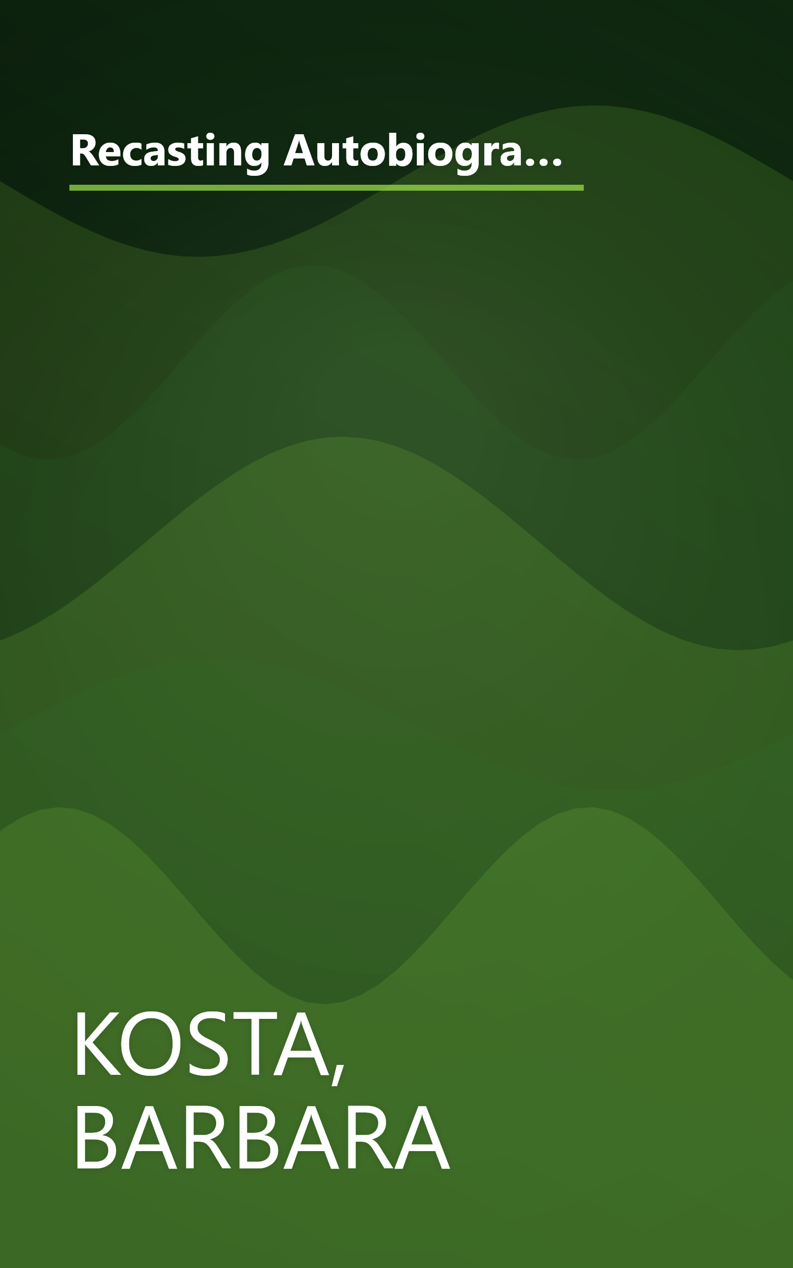 Recasting Autobiography: Women's Counterfictions in Contemporary German Literature and Film (Reading Women Writing) book cover