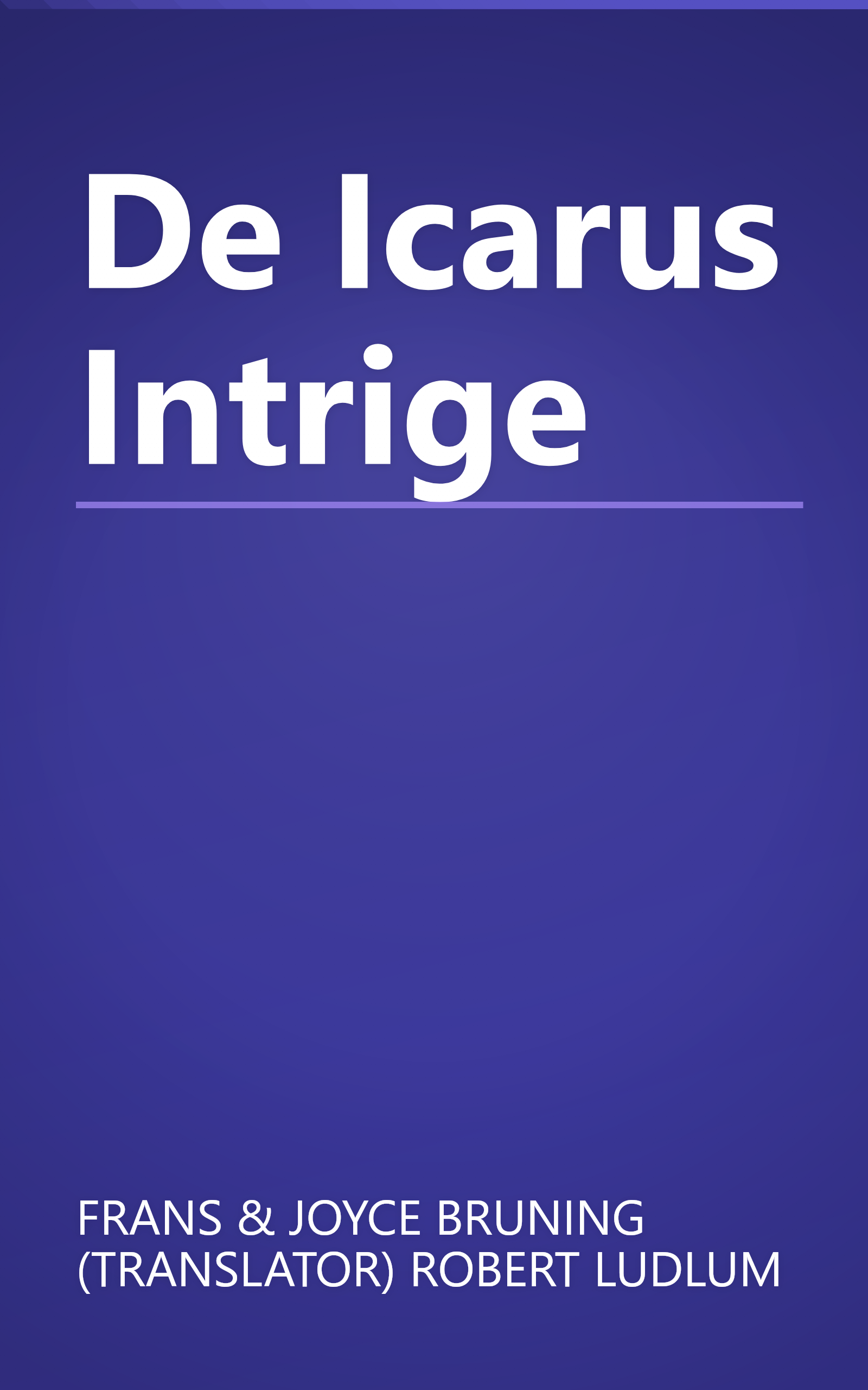 De Icarus Intrige book cover