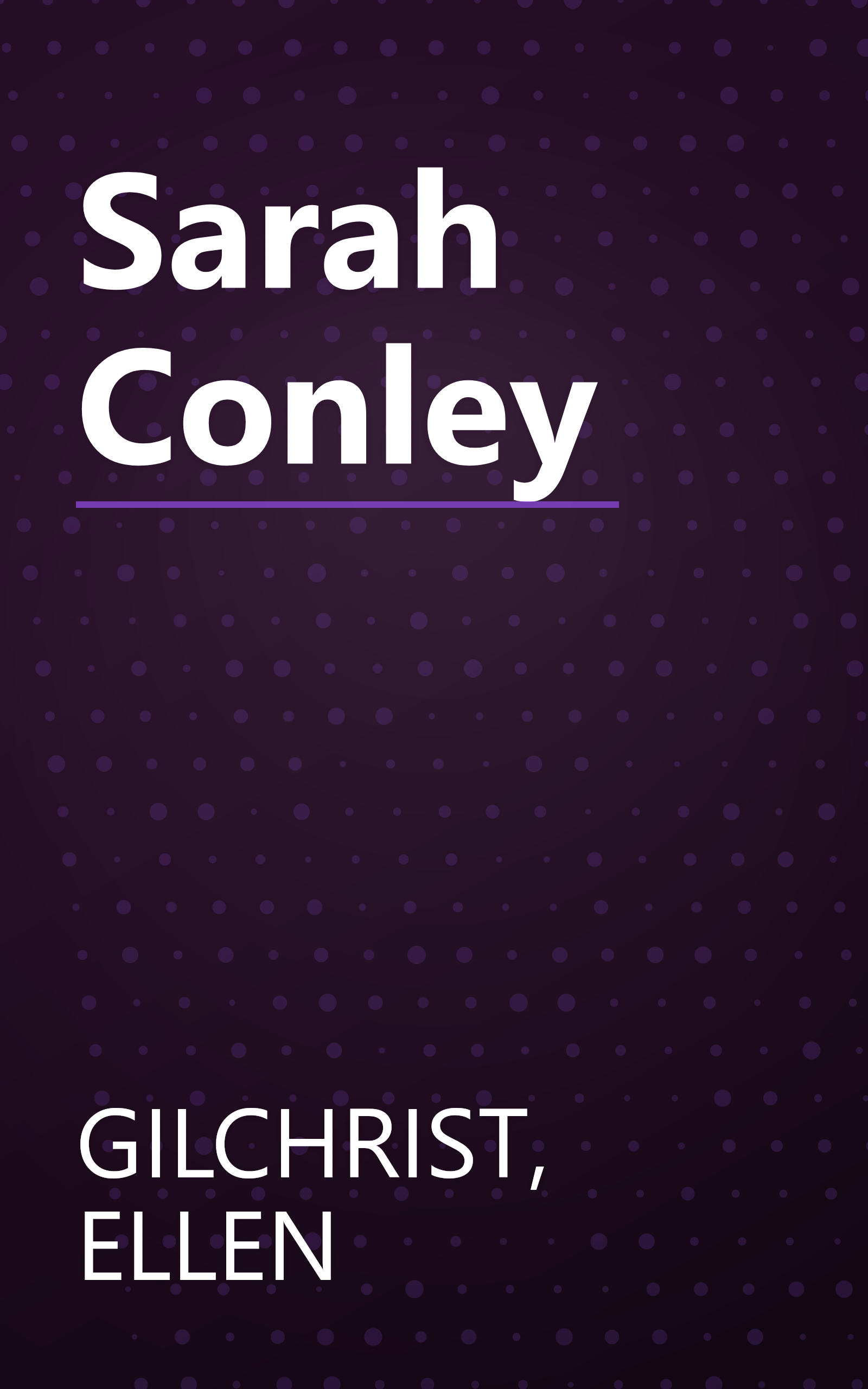 Sarah Conley book cover