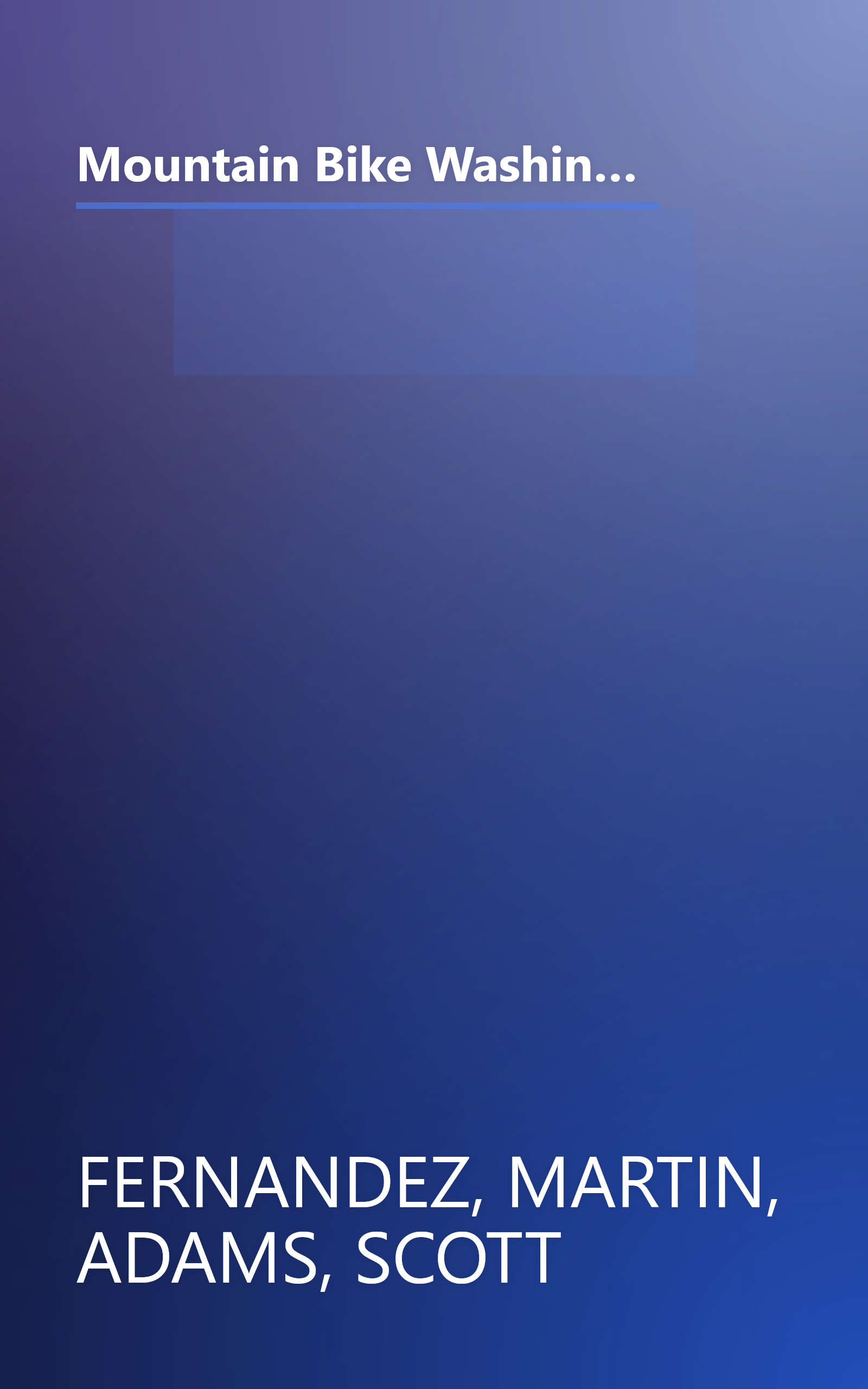 Mountain Bike Washington-Baltimore: An Atlas of the Washington-Baltimore Area's Greatest Off-Road Bicycle Rides book cover