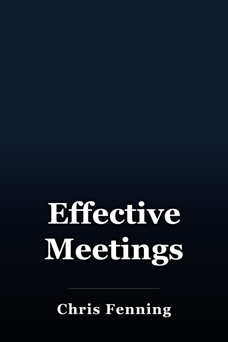 Effective Meetings book cover