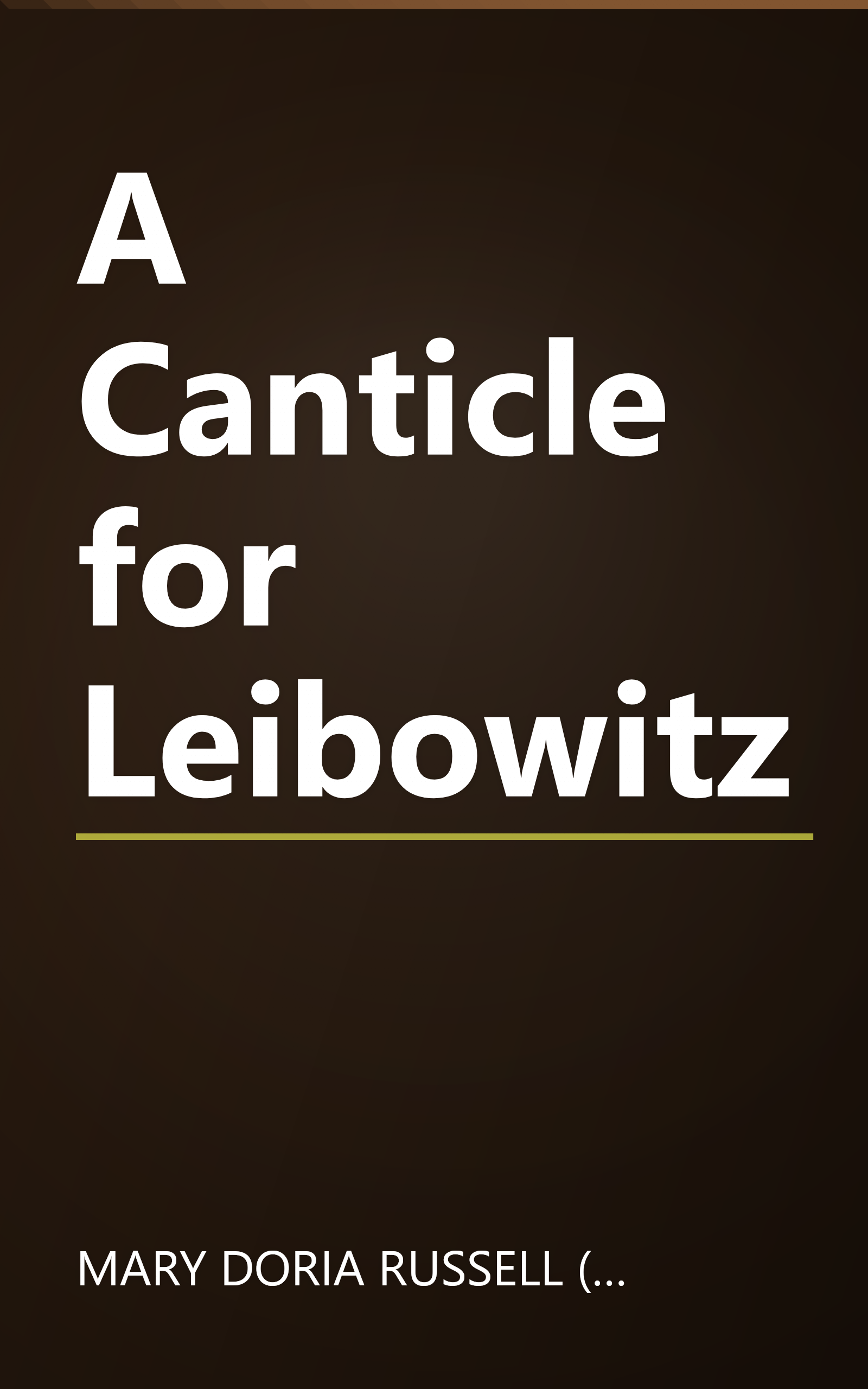 A Canticle for Leibowitz book cover