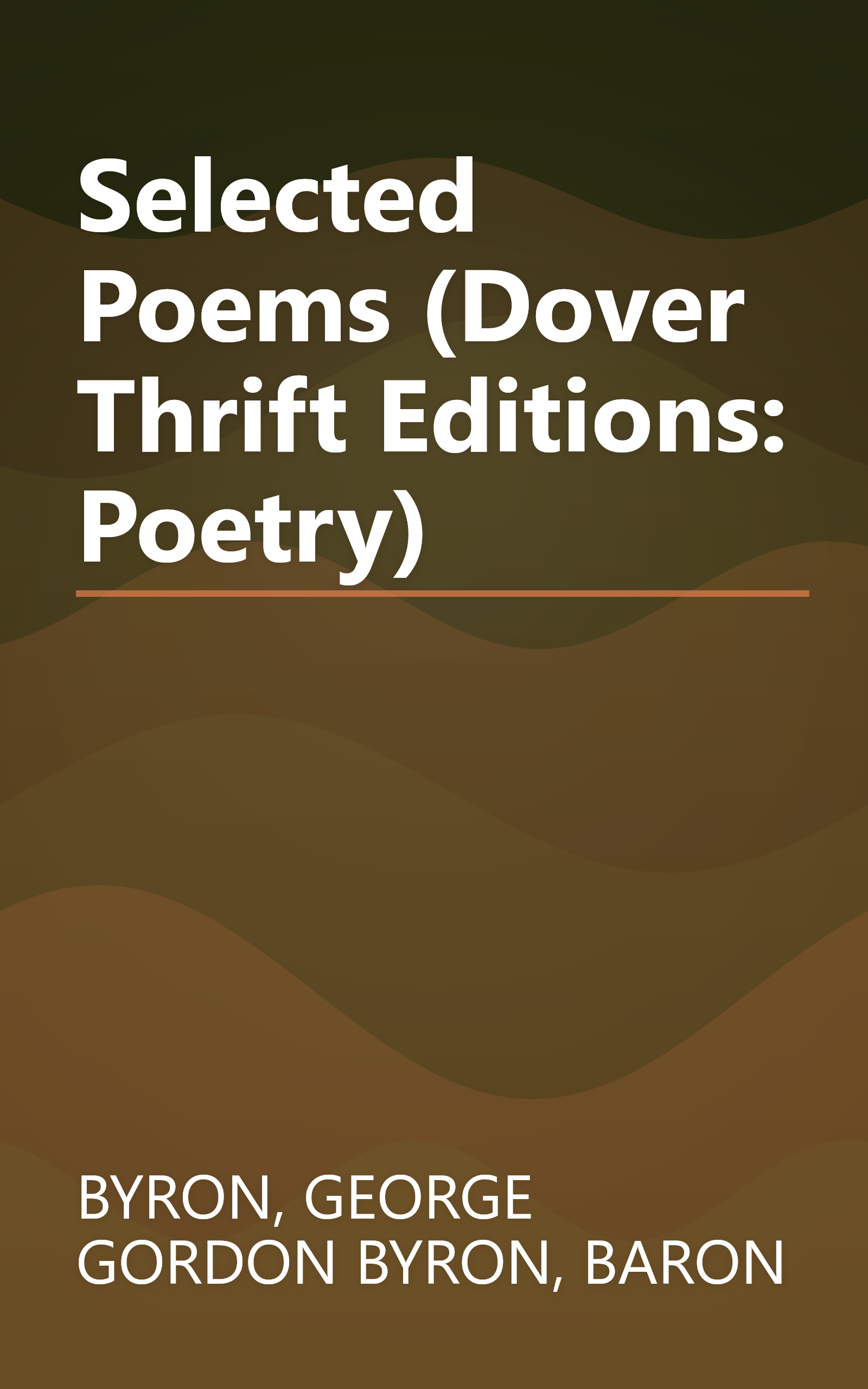 Selected Poems (Dover Thrift Editions: Poetry) book cover