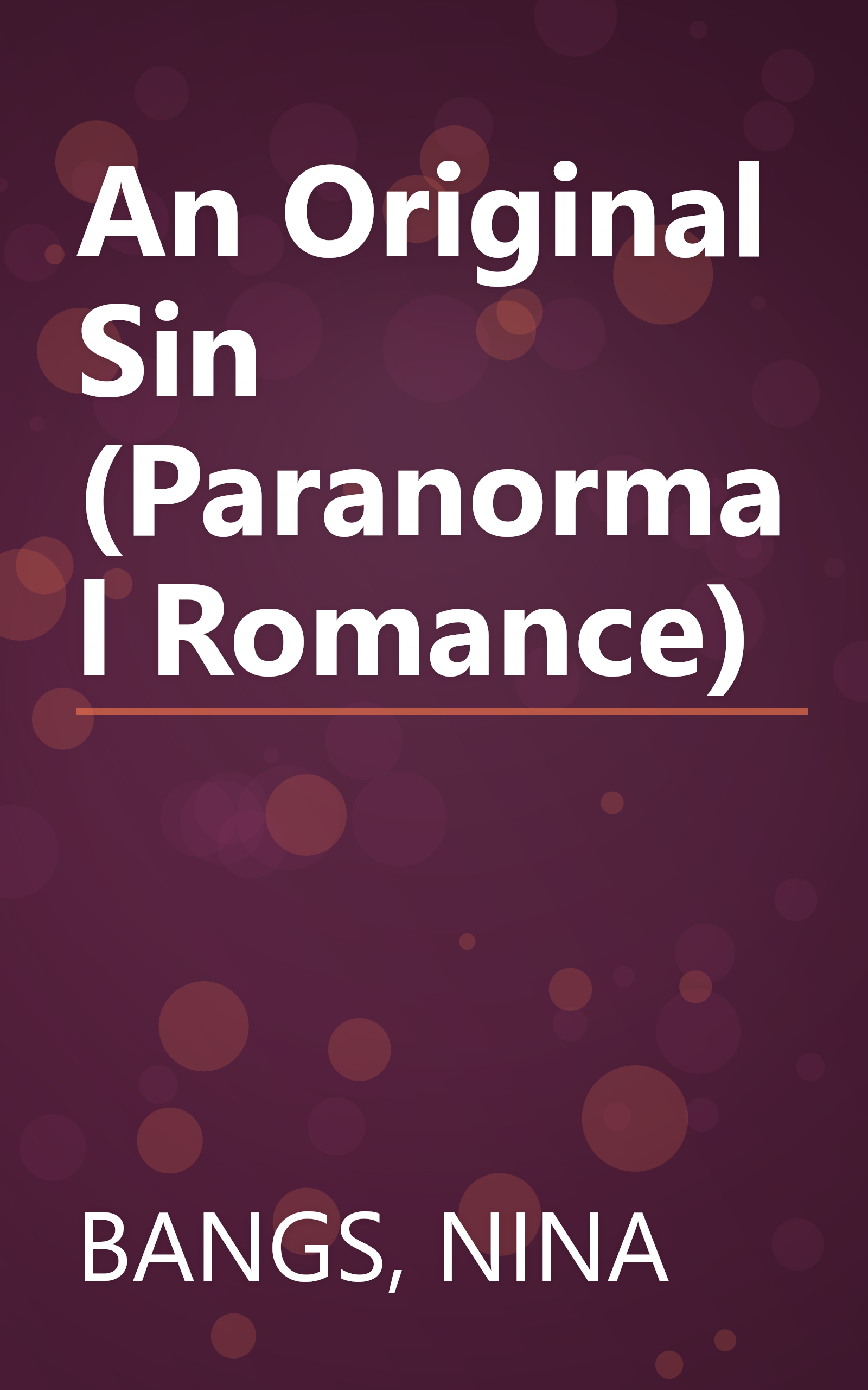 An Original Sin (Paranormal Romance) book cover