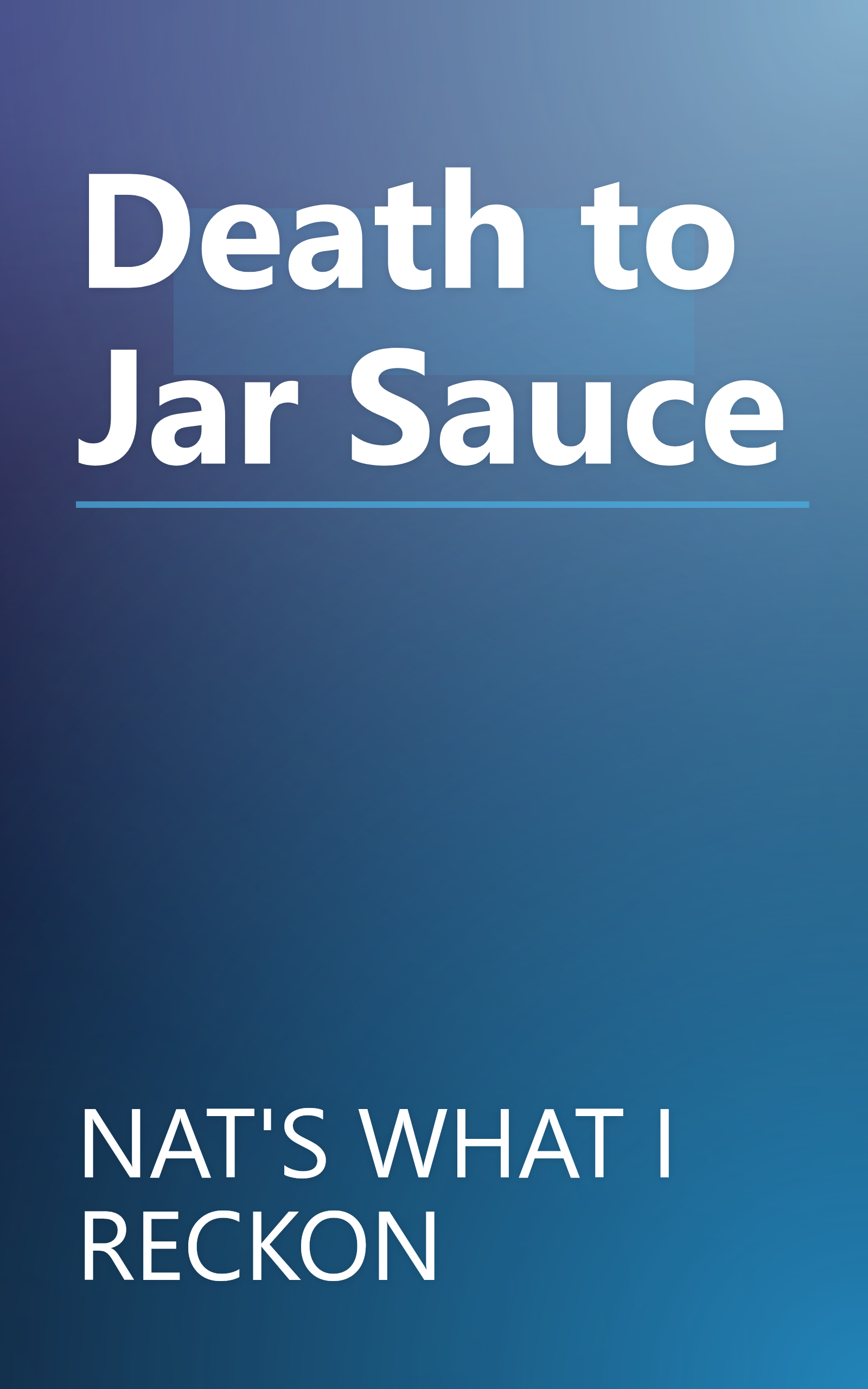 Death to Jar Sauce book cover