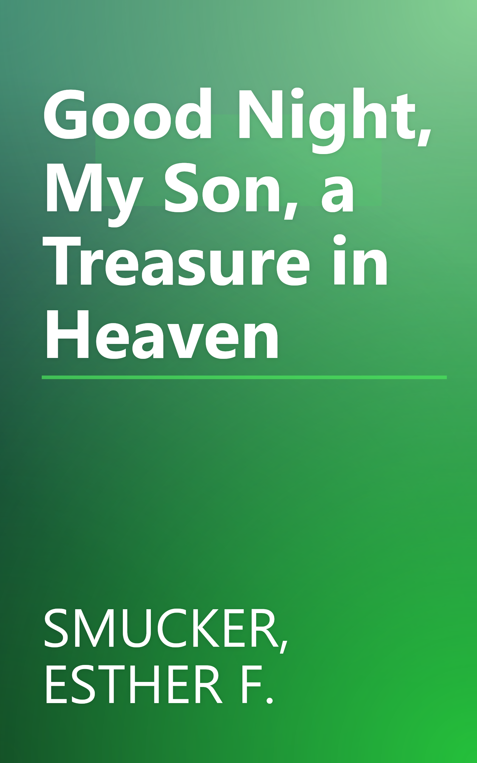 Good Night, My Son, a Treasure in Heaven book cover