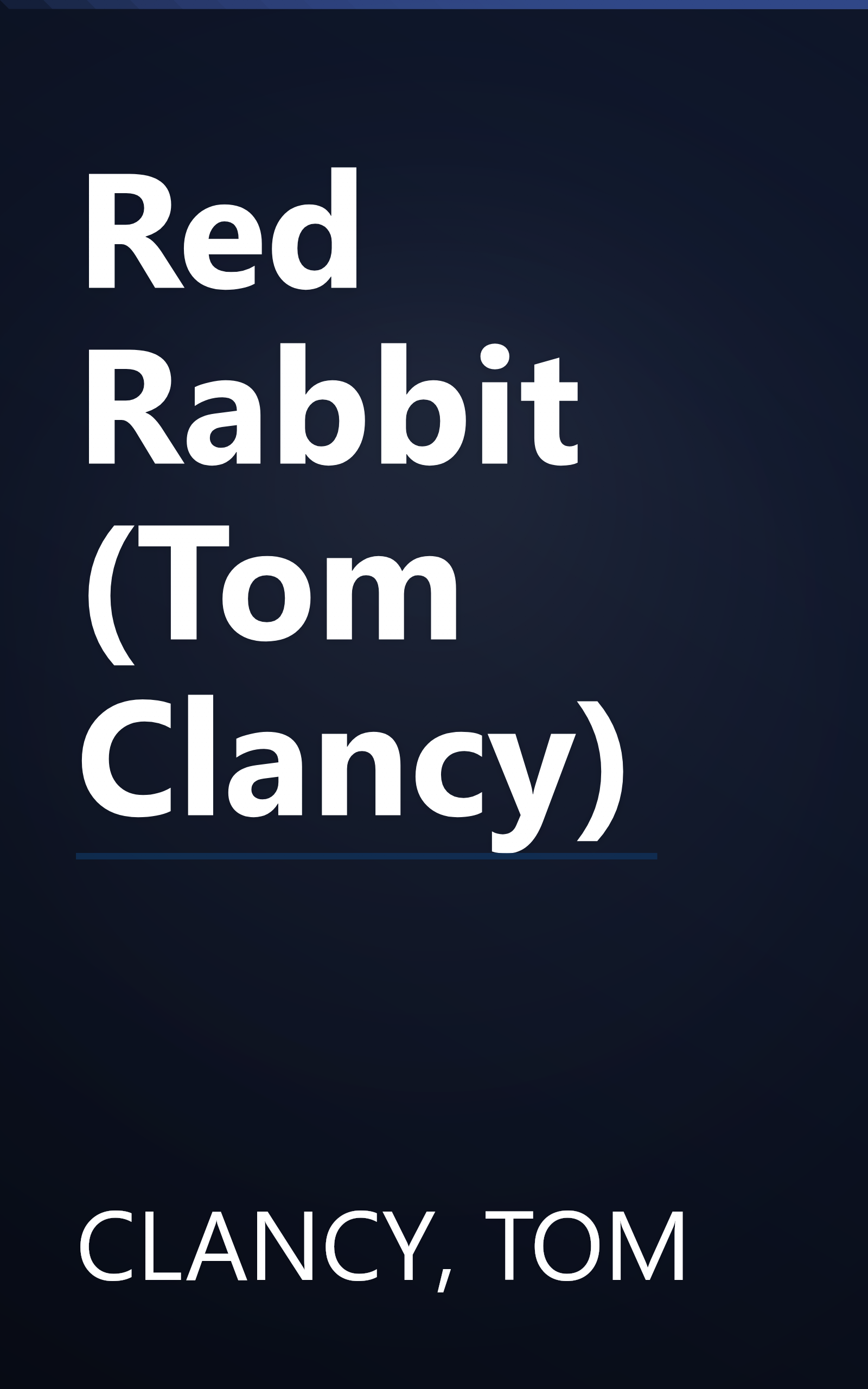 Red Rabbit (Tom Clancy) book cover