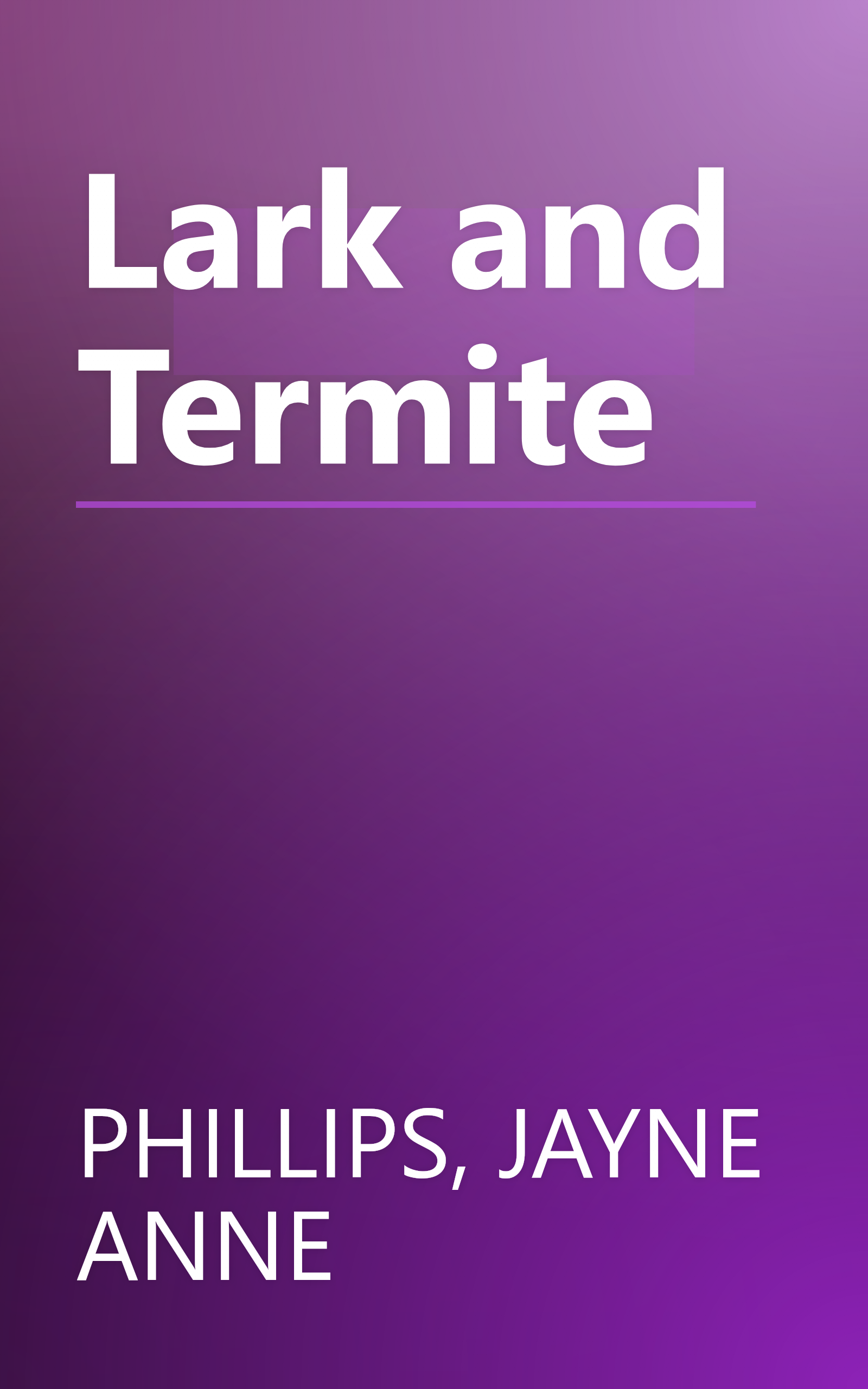 Lark and Termite book cover