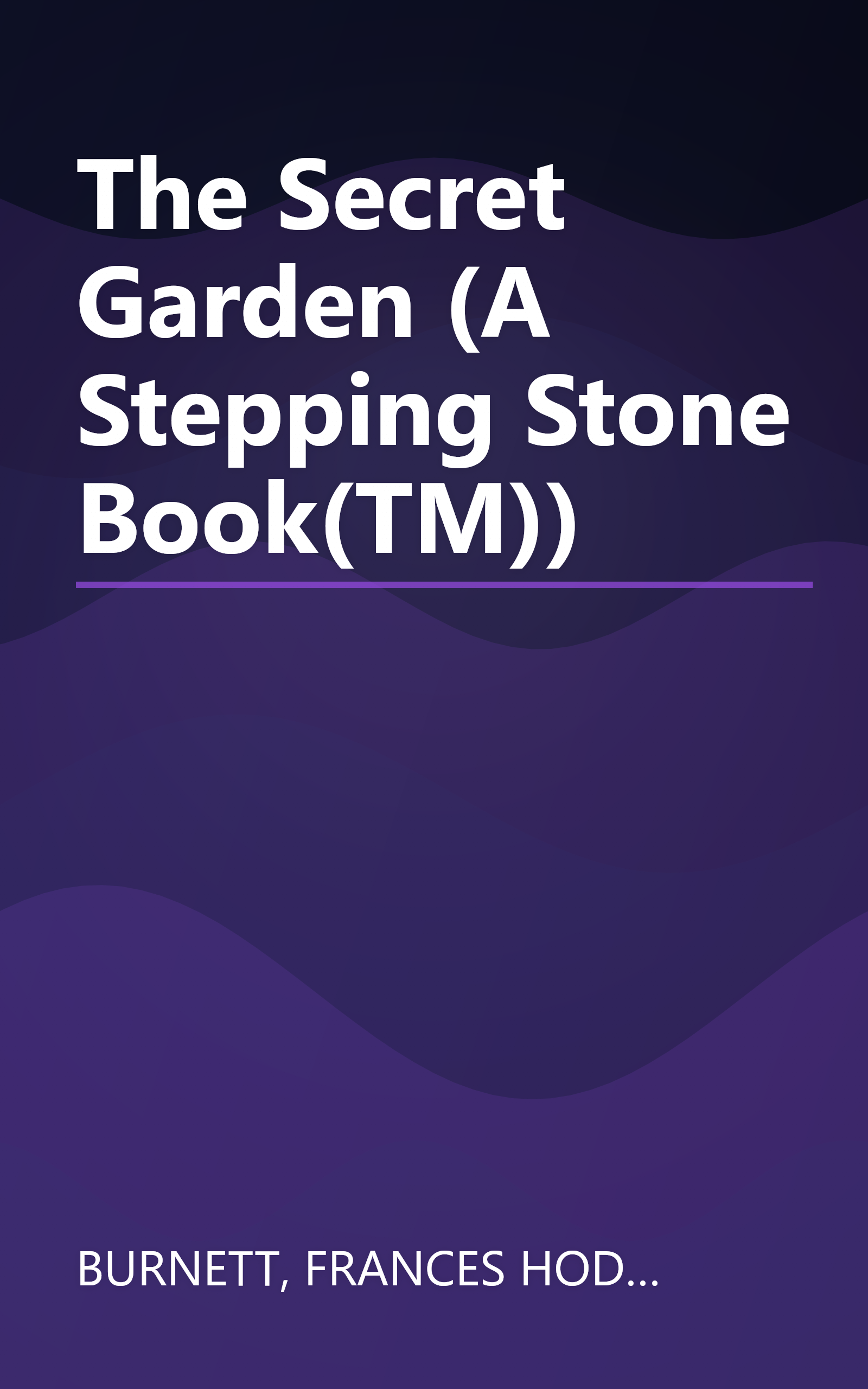 The Secret Garden (A Stepping Stone Book(TM)) book cover