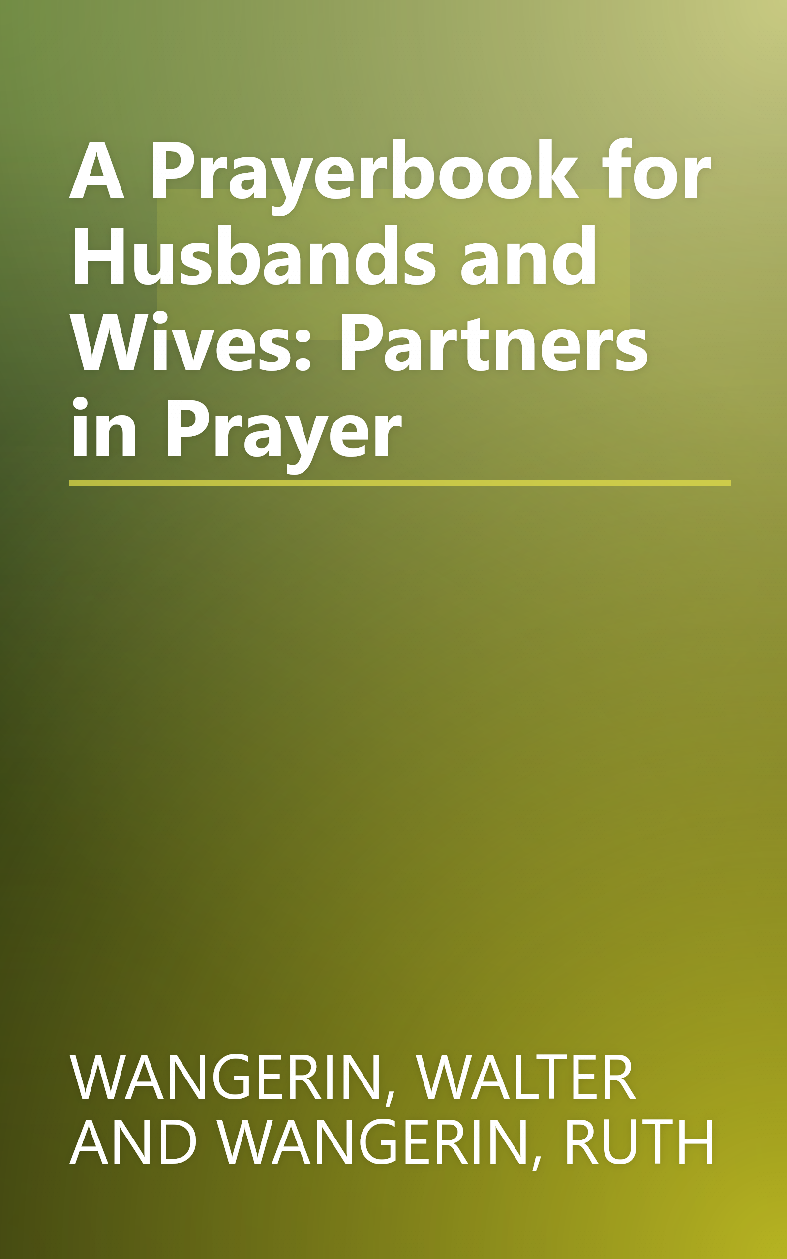 A Prayerbook for Husbands and Wives: Partners in Prayer book cover