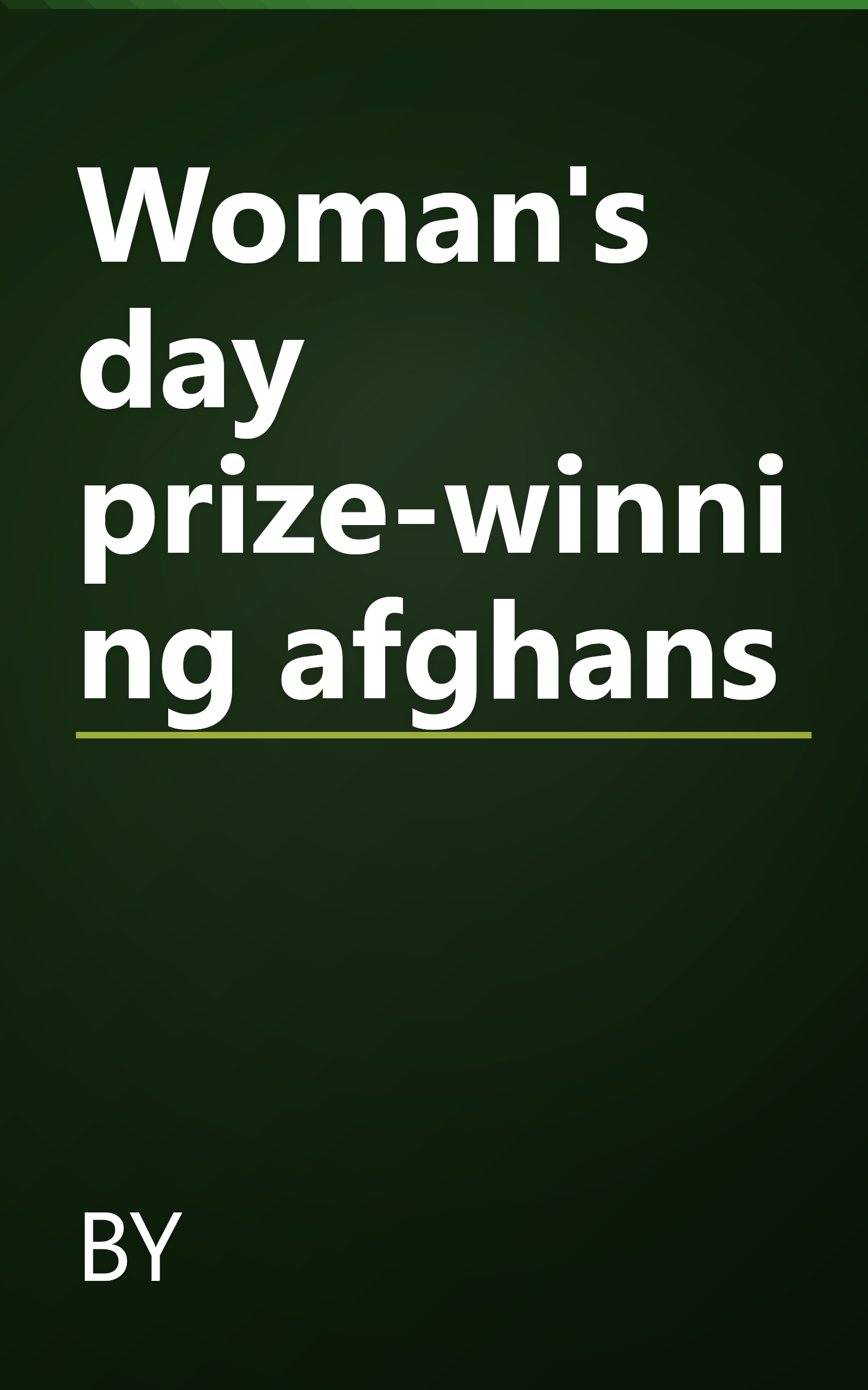 Woman's day prize-winning afghans book cover