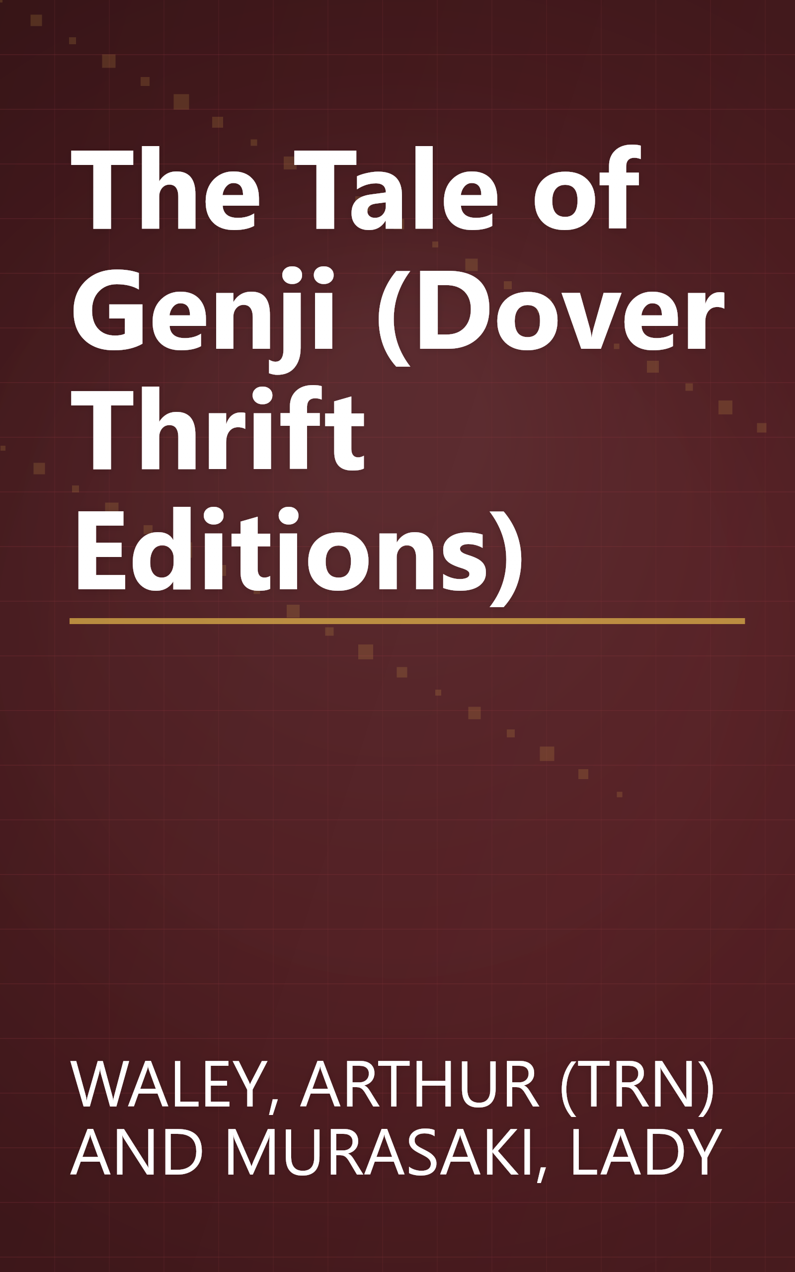The Tale of Genji (Dover Thrift Editions) book cover