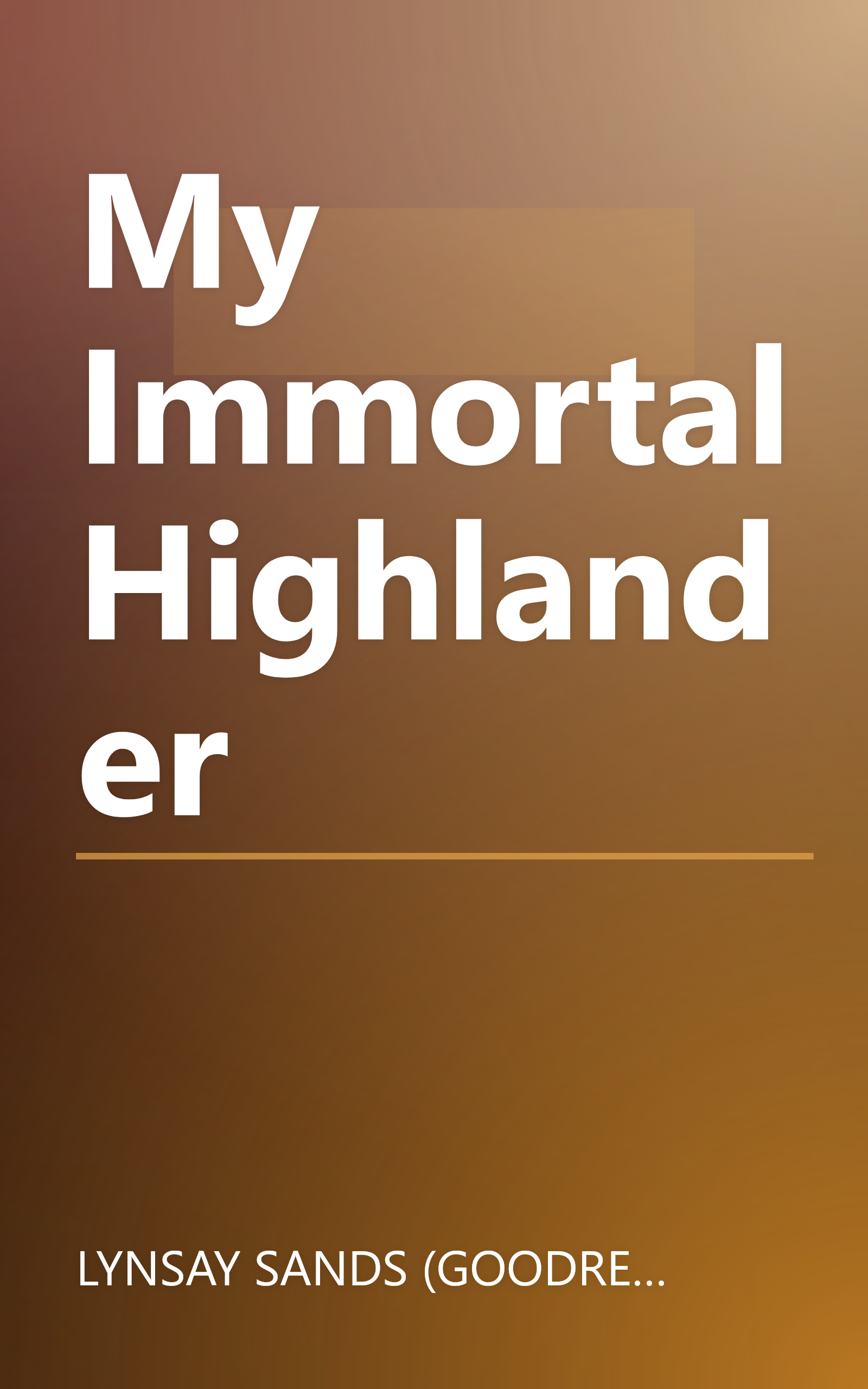 My Immortal Highlander book cover