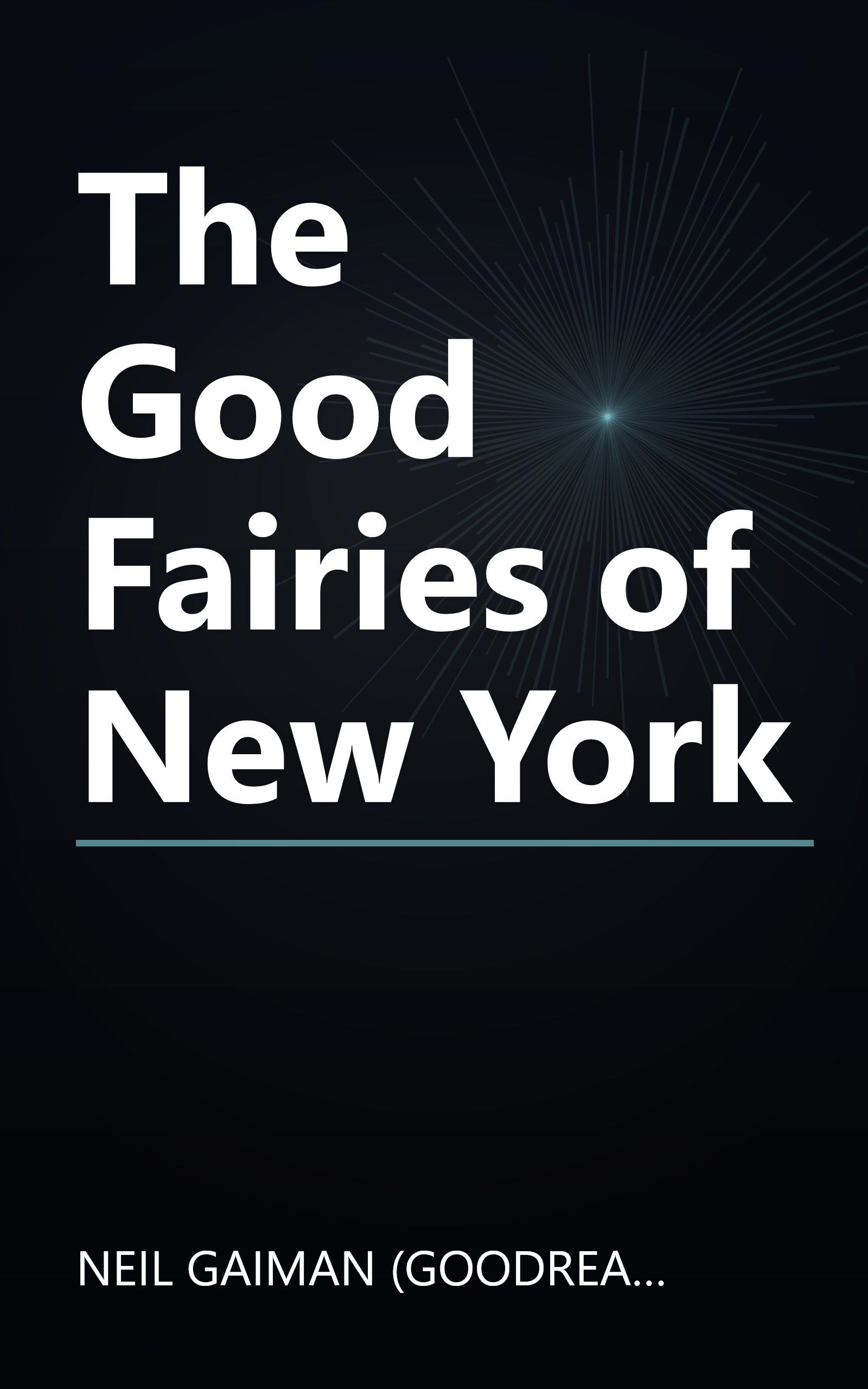 The Good Fairies of New York book cover
